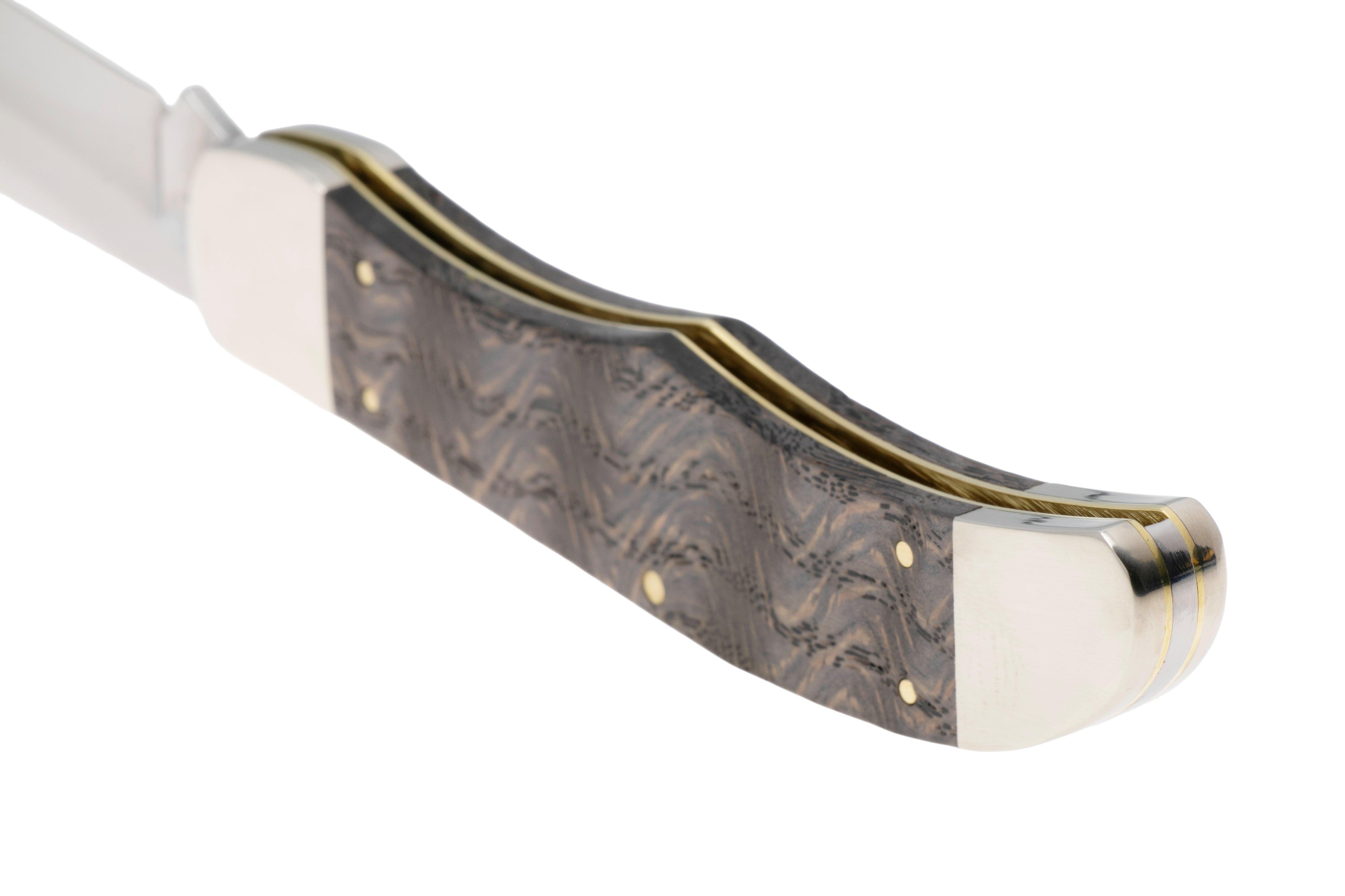 Case Folding Hunter, Smooth Black Curly Oak Wood 14008, 7165 SS pocket ...