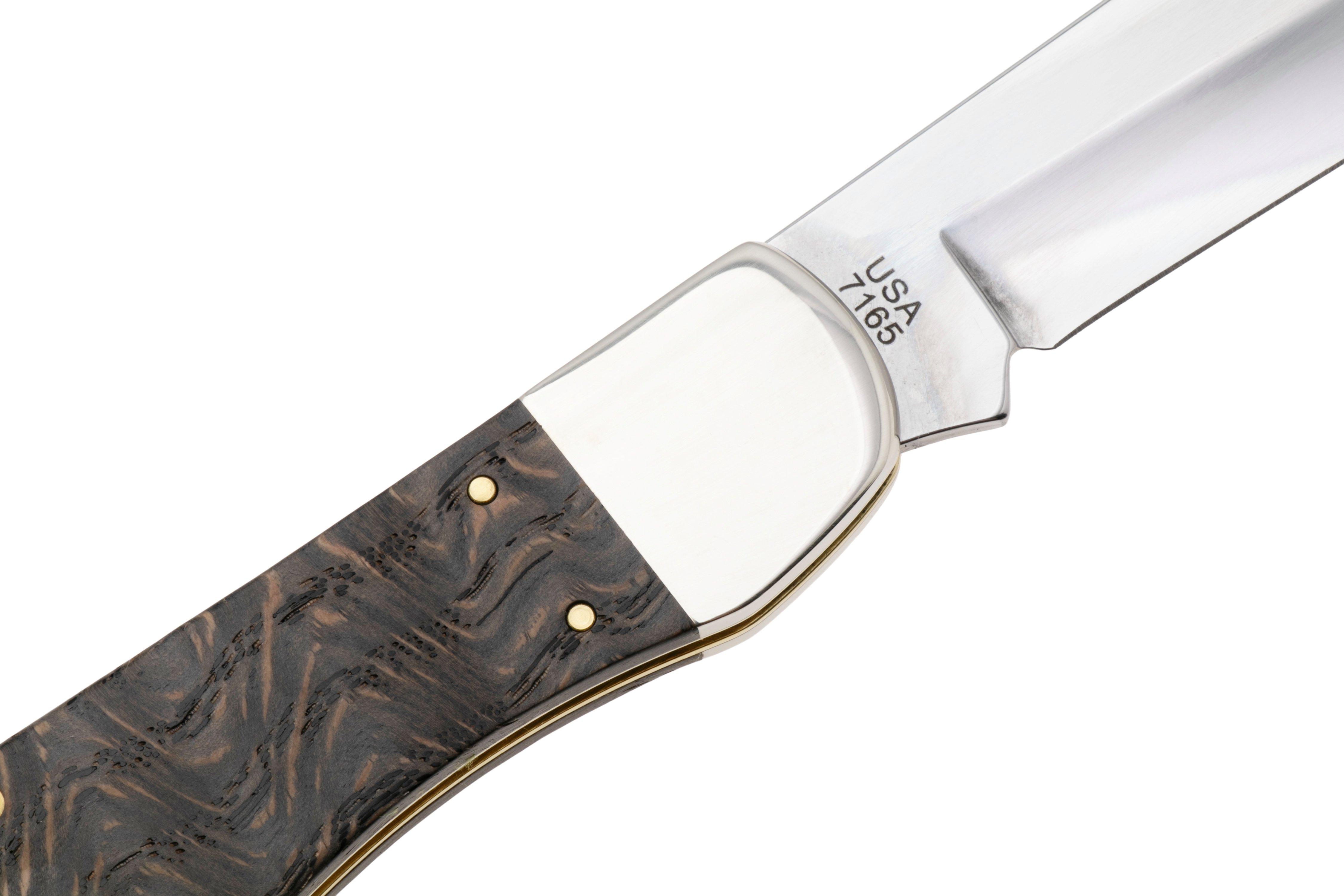 Case Folding Hunter, Smooth Black Curly Oak Wood 14008, 7165 SS pocket ...