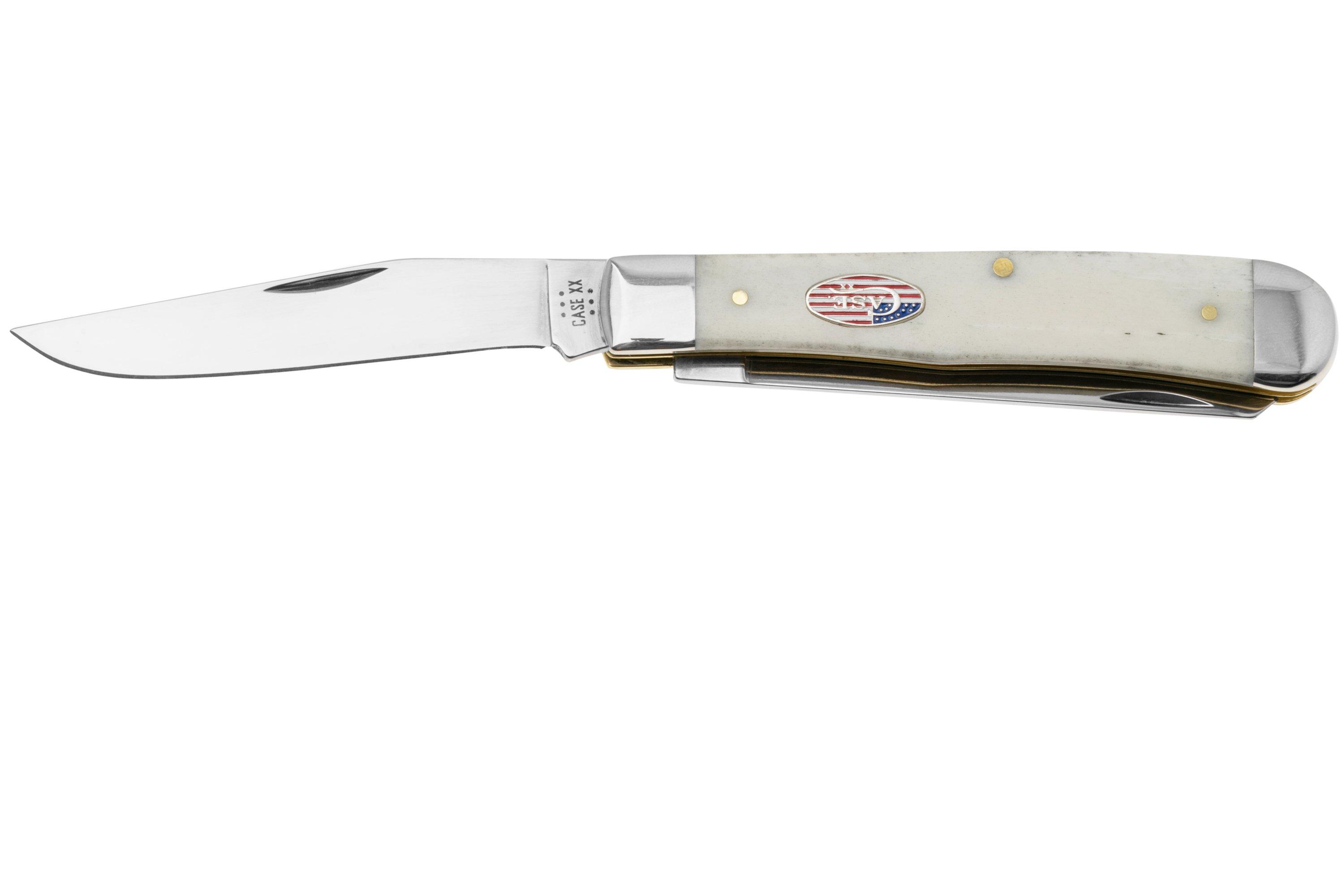 Case Trapper 14090 Smooth Natural Bone, 6254 CS pocket knife ...