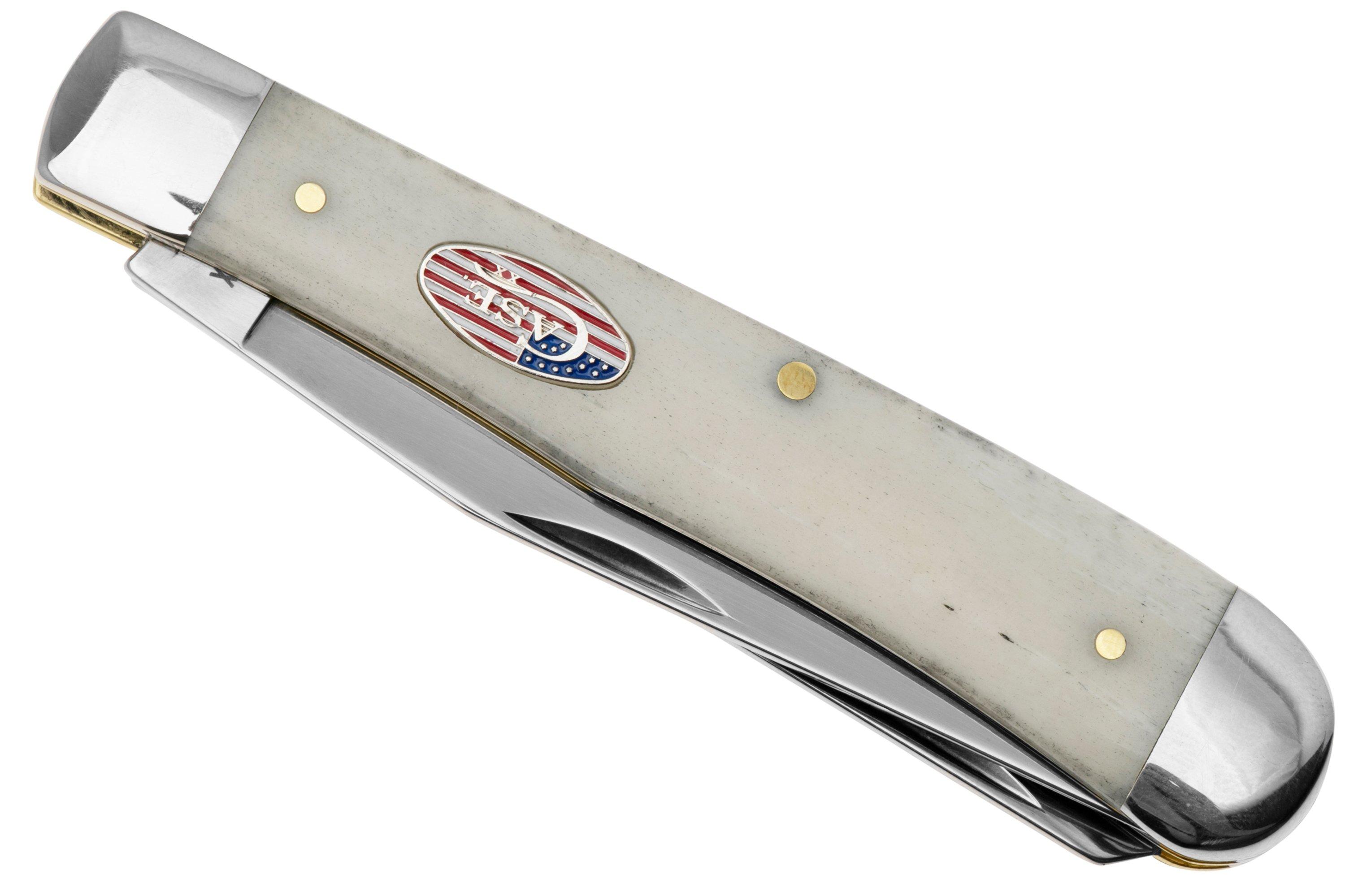 Case Trapper 14090 Smooth Natural Bone, 6254 CS pocket knife ...