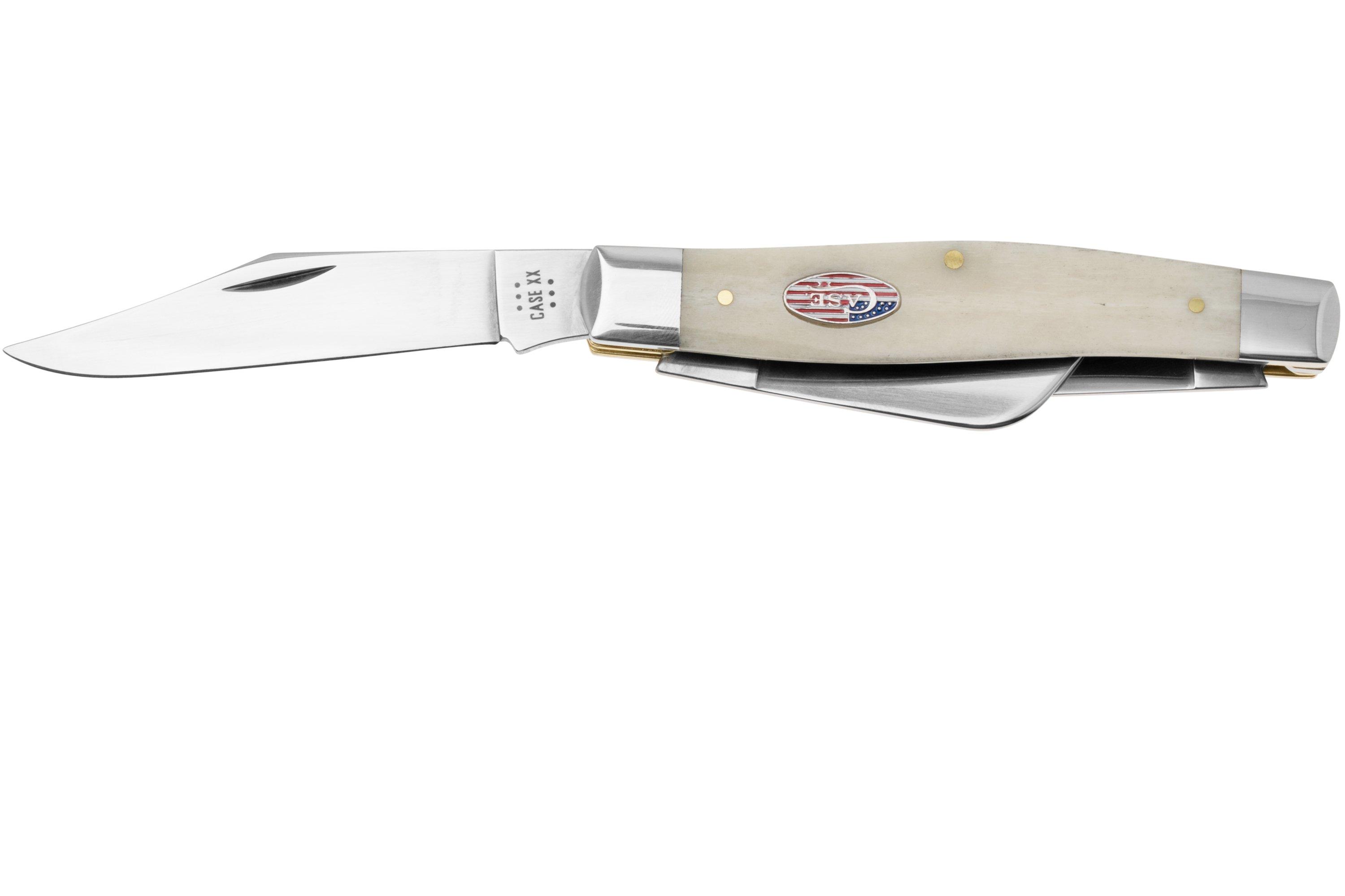 Case Large Stockman 14093 Smooth Natural Bone, 6375 CS pocket knife ...
