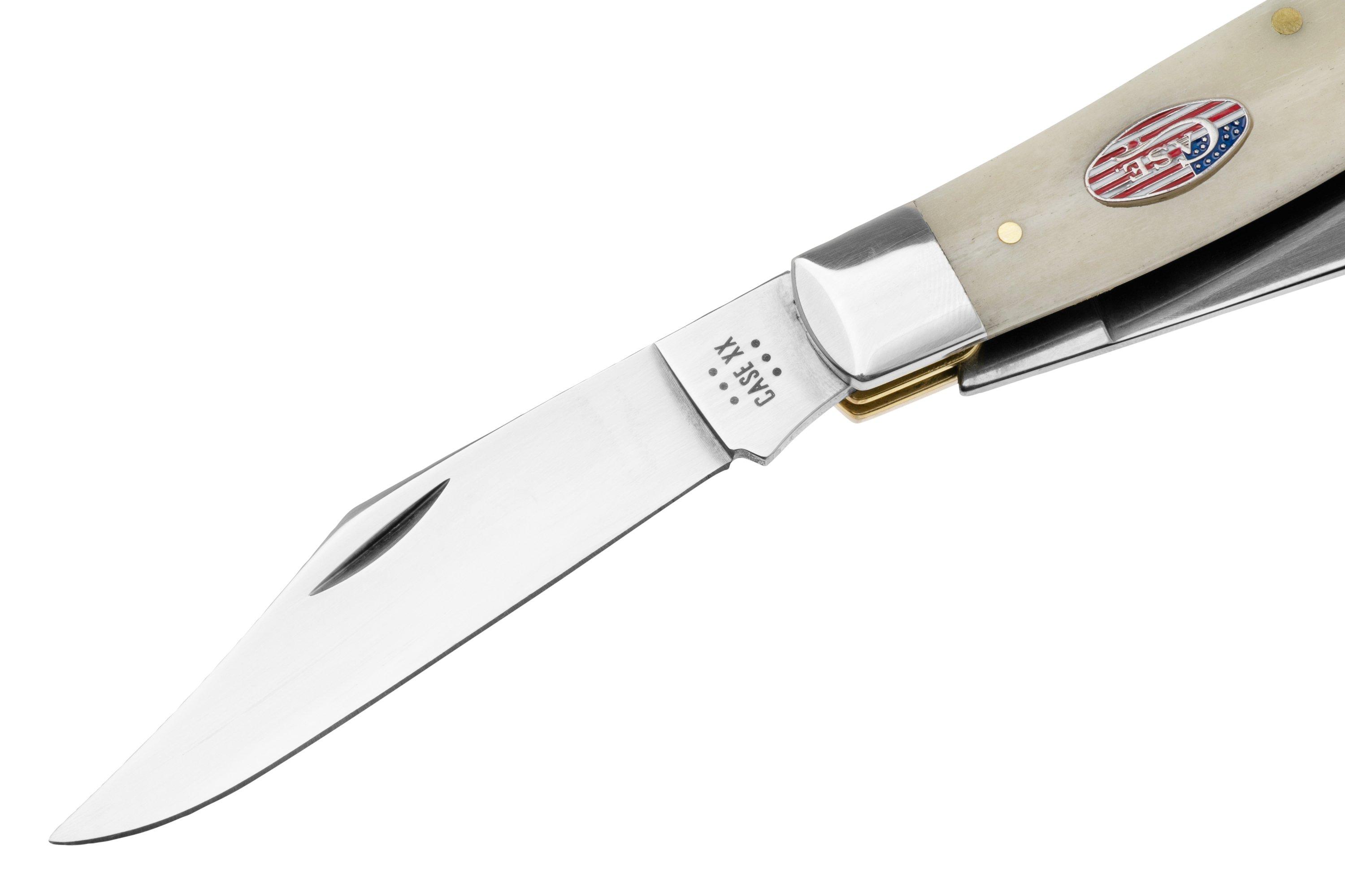 Case Large Stockman 14093 Smooth Natural Bone, 6375 CS pocket knife ...