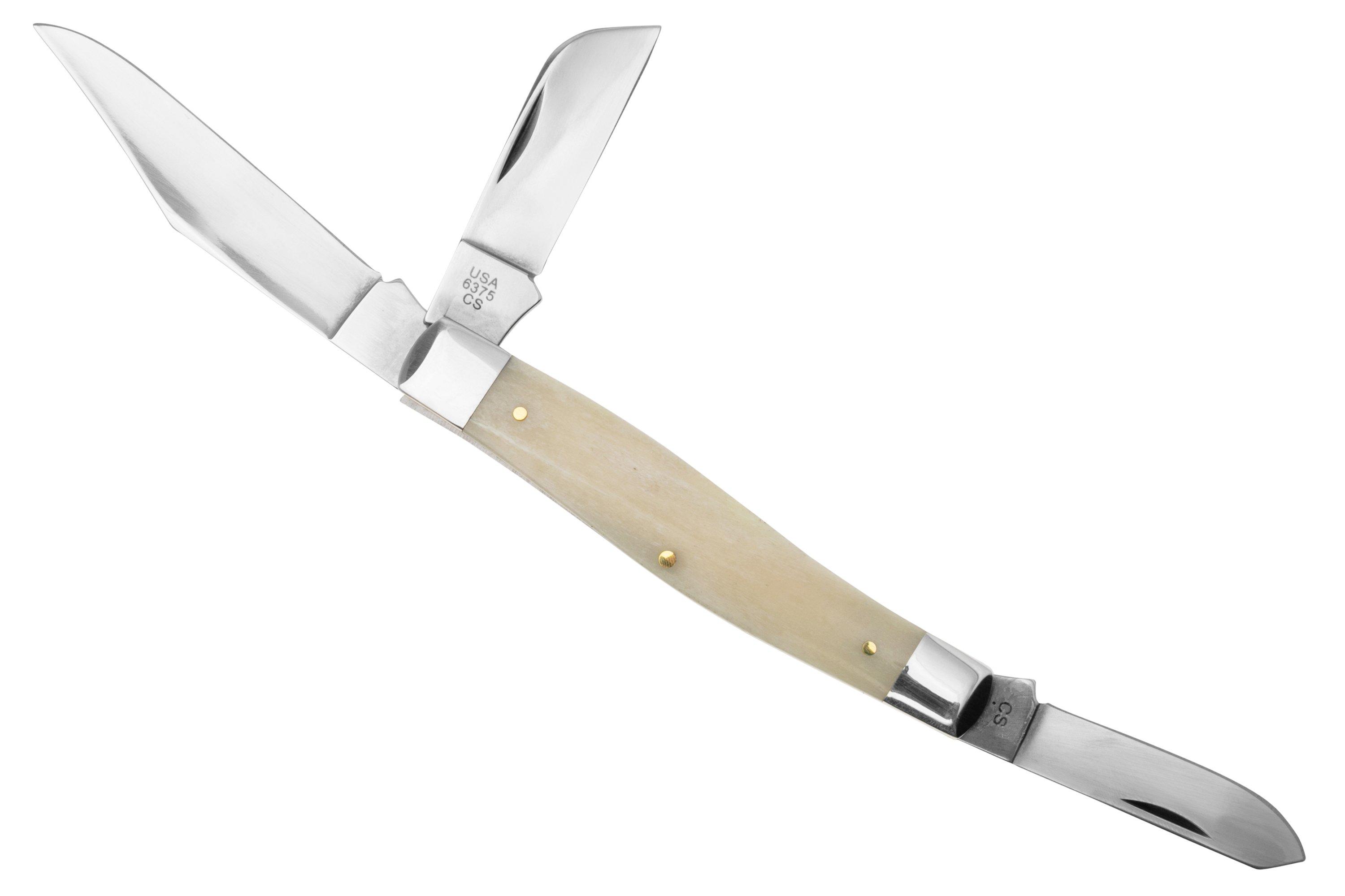 Case Large Stockman 14093 Smooth Natural Bone, 6375 CS pocket knife ...