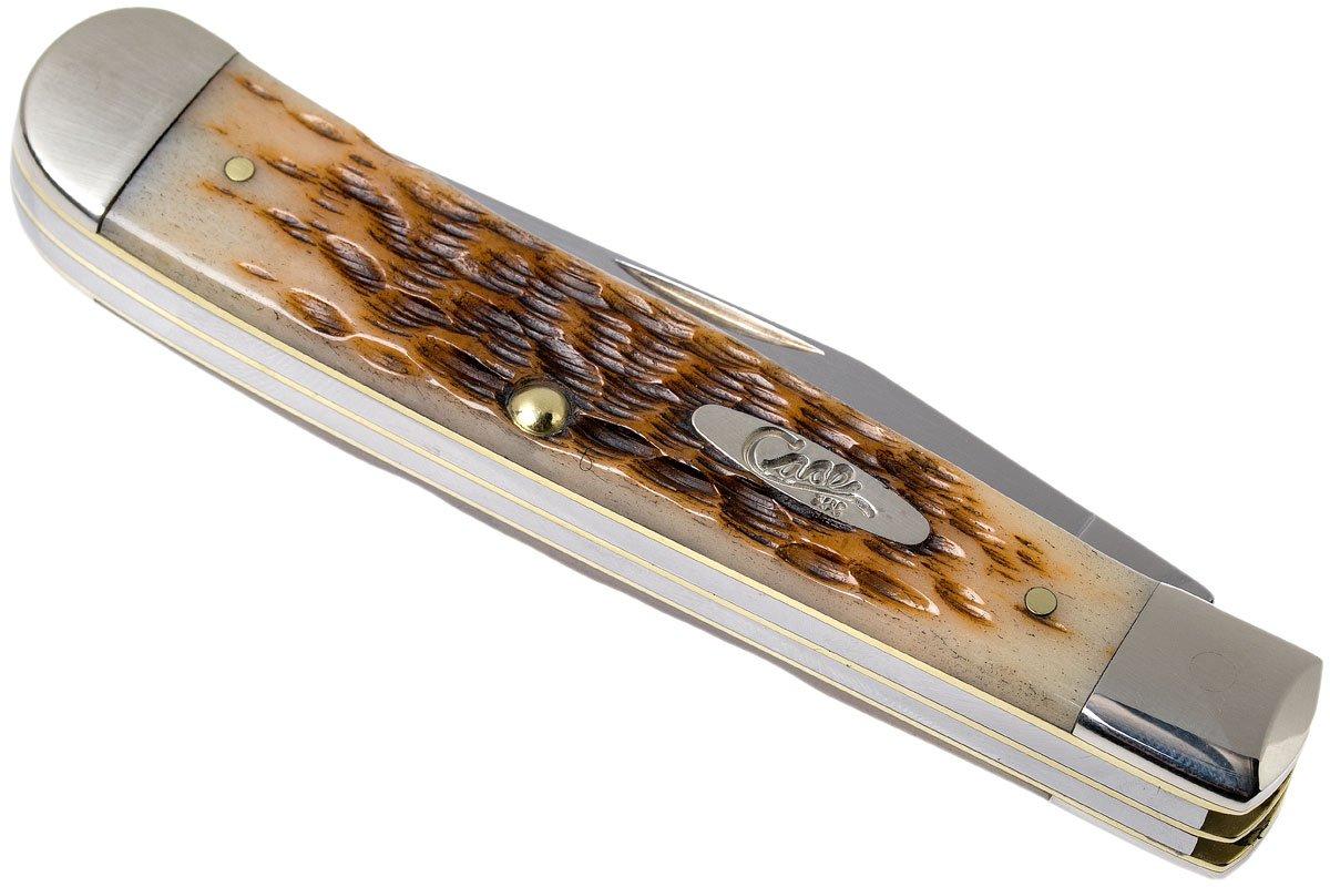 Case Trapper Amber Jigged Bone, 00164, 6254 SS pocket knife ...