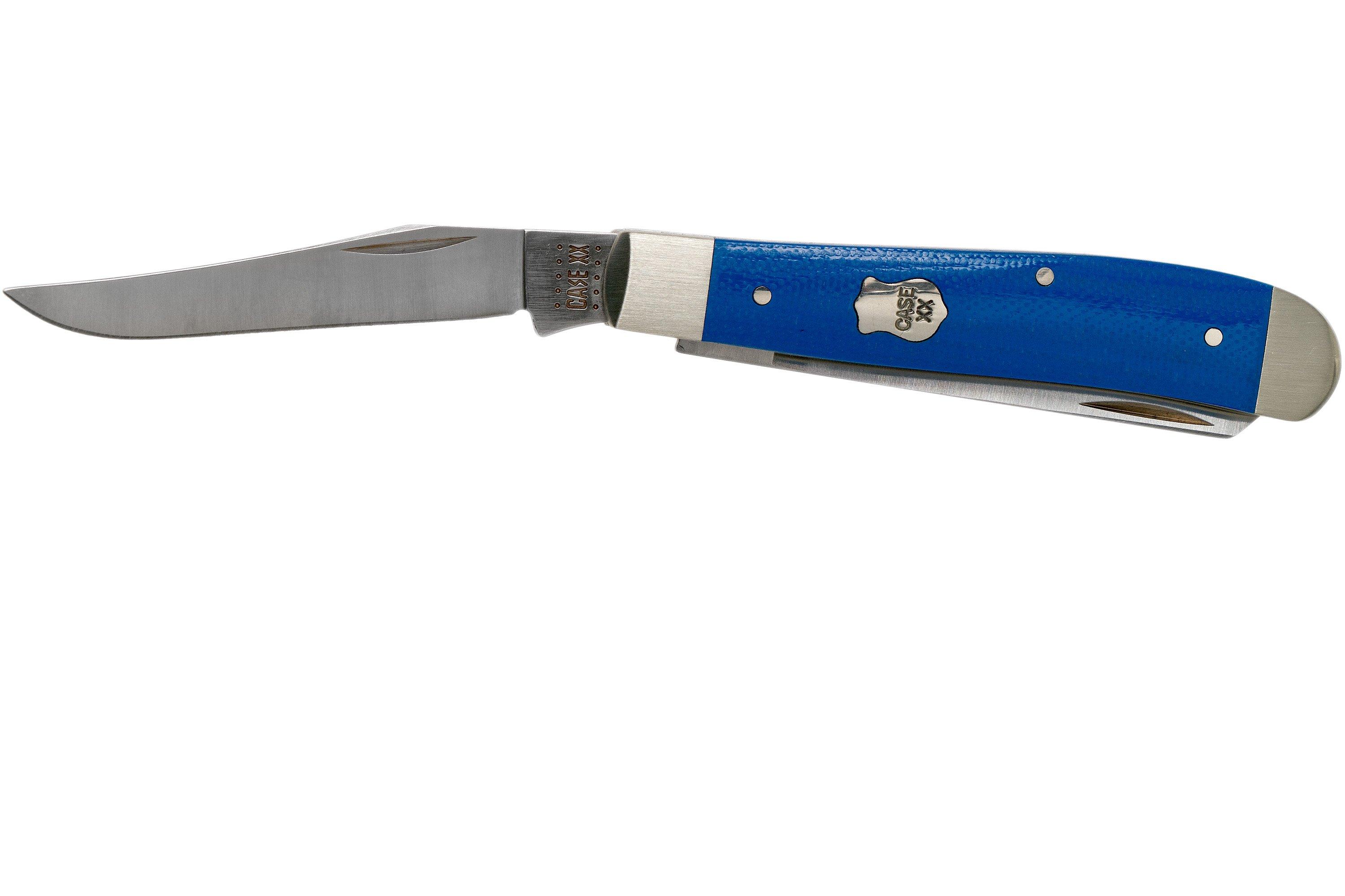 Case Mini Trapper Blue G10 Smooth, 16741, 10207 SS pocket knife ...
