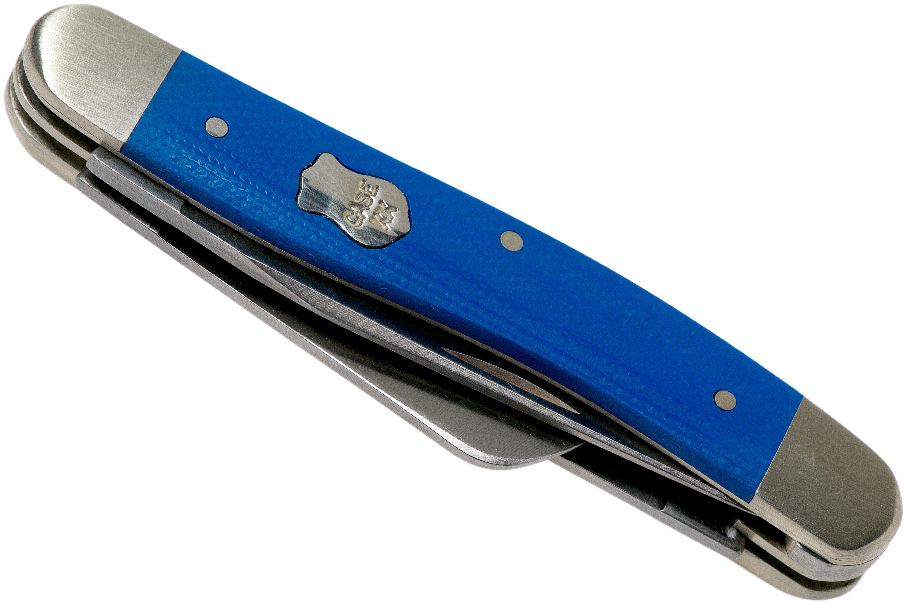 Case Medium Stockman Blue G10 Smooth, 16744, 10318 SS pocket knife ...