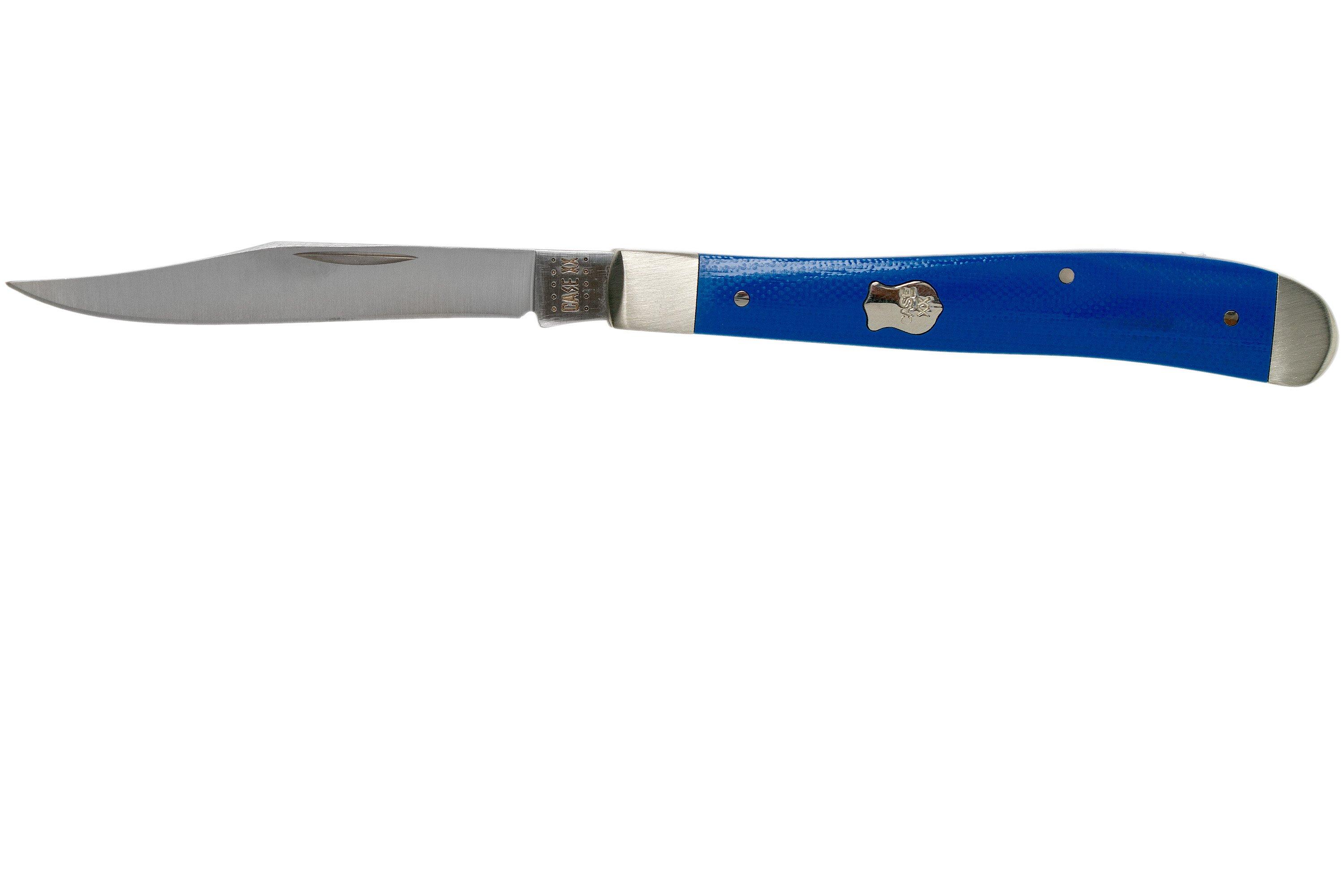 Case Slimline Trapper Blue G10 Smooth, 16746, 101048 SS navaja ...