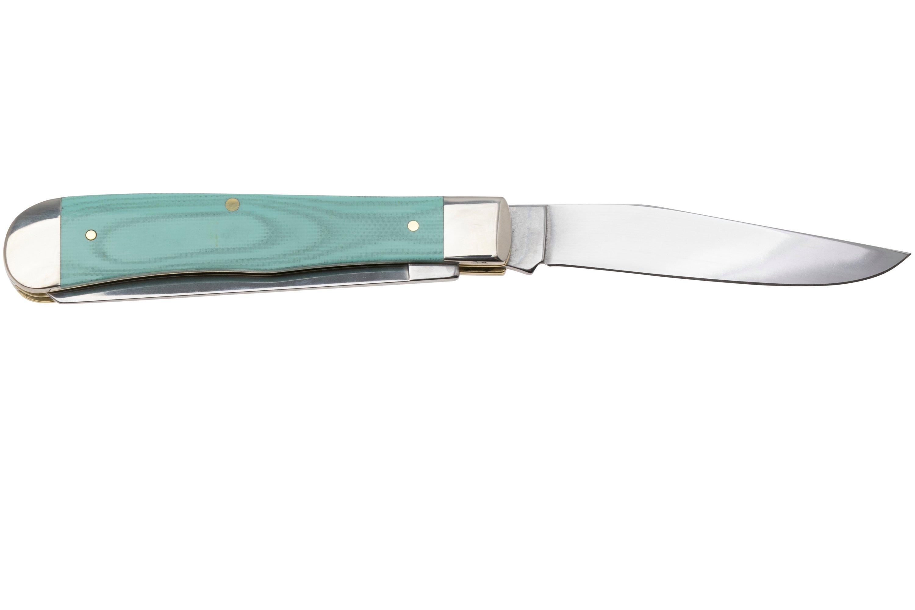 Case Trapper 18100 Smooth Seafoam Green G10 10254 SS, pocket knife ...