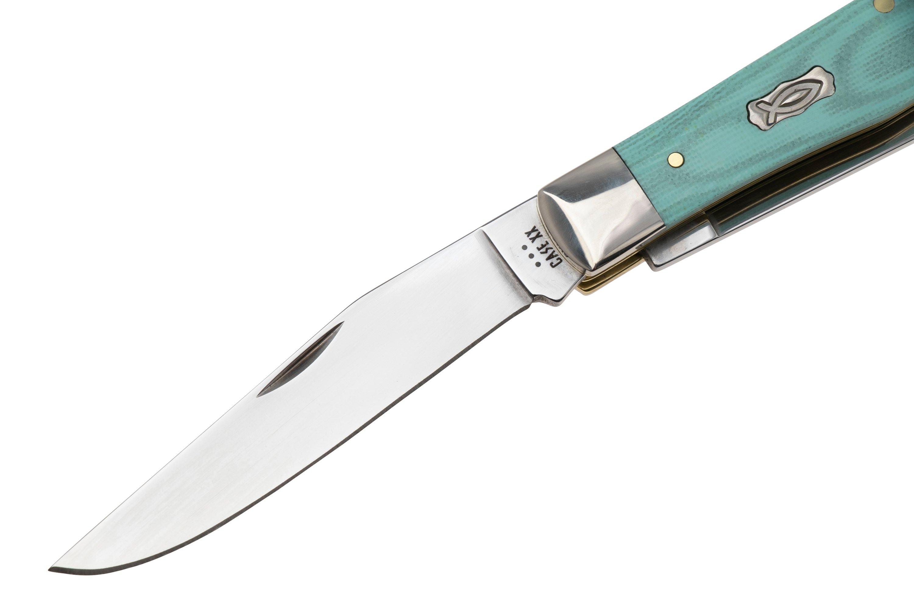 Case Trapper 18100 Smooth Seafoam Green G10 10254 SS, pocket knife ...
