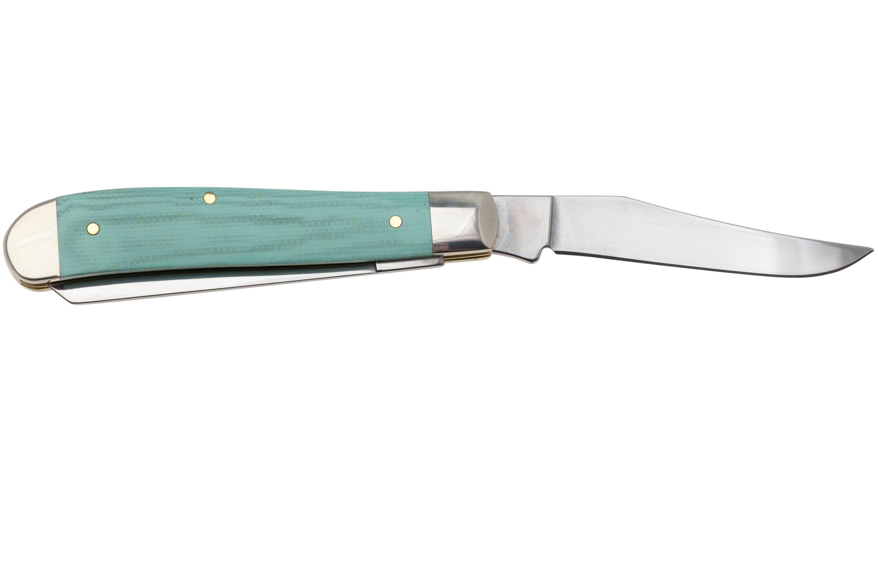 Case Mini Trapper 18101 Smooth Seafoam Green G10 10207 SS, pocket knife ...