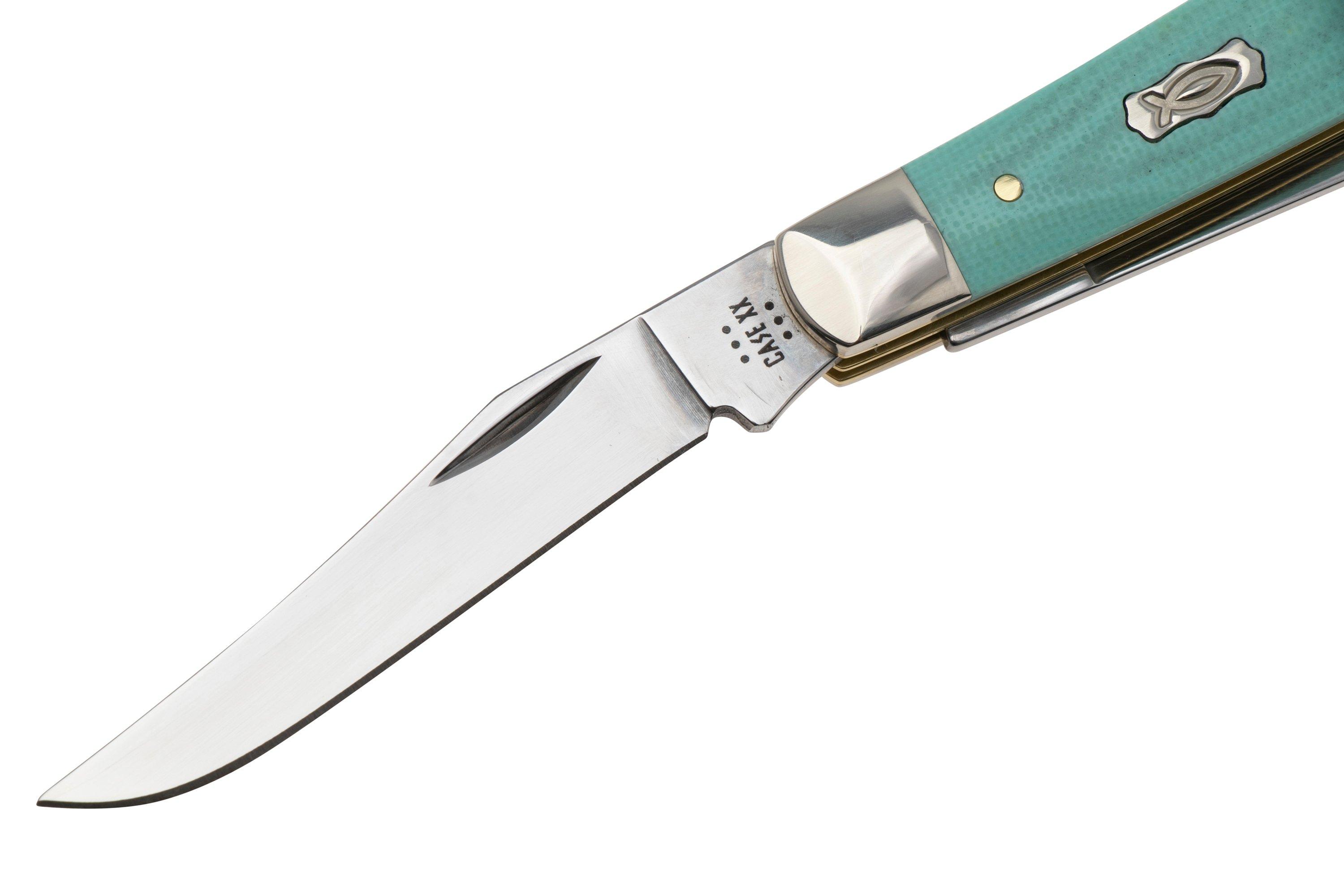 Case Mini Trapper 18101 Smooth Seafoam Green G10 10207 Stainless Steel ...