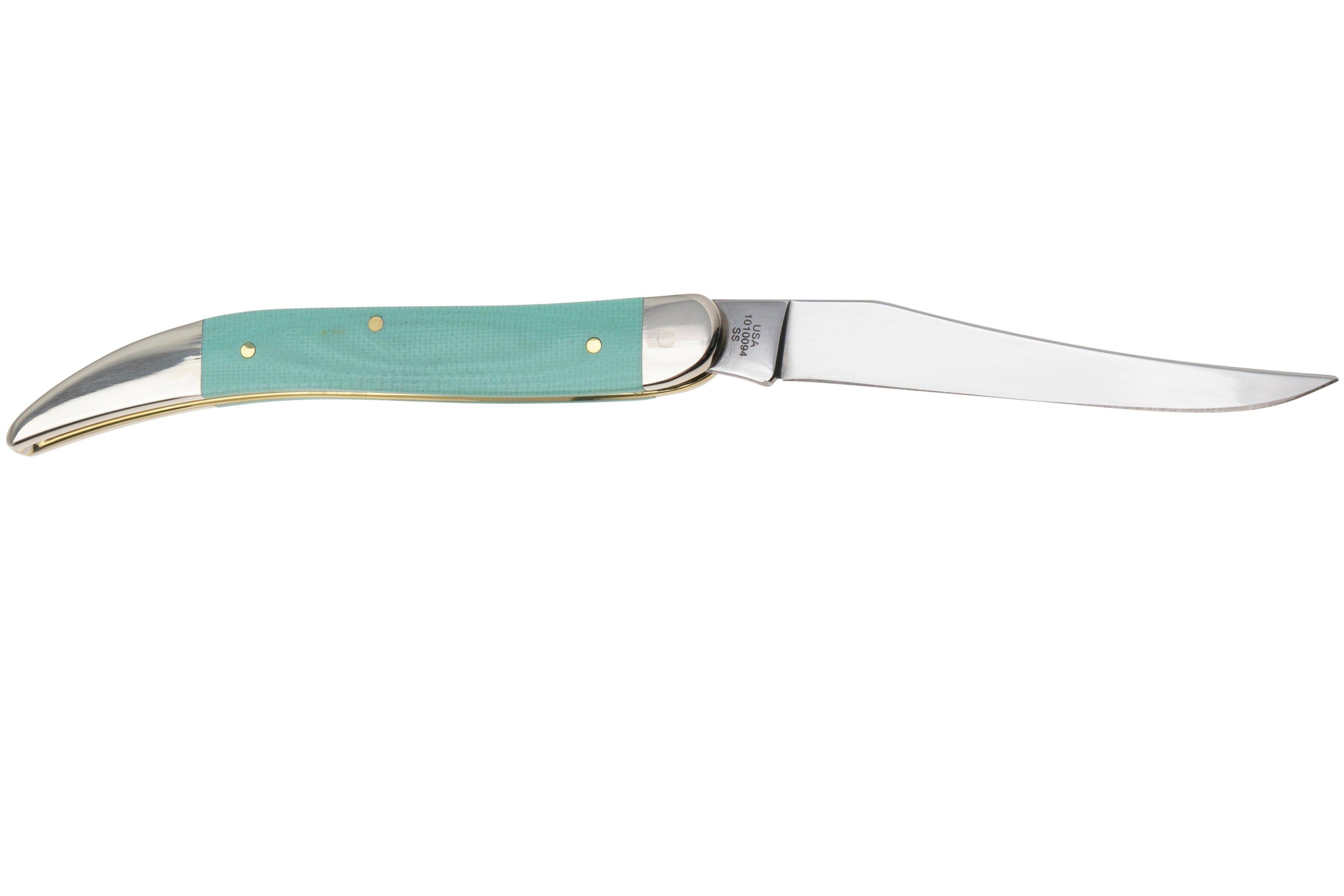 Case Medium Texas Toothpick 18105 Smooth Seafoam Green G10 1010094 SS ...