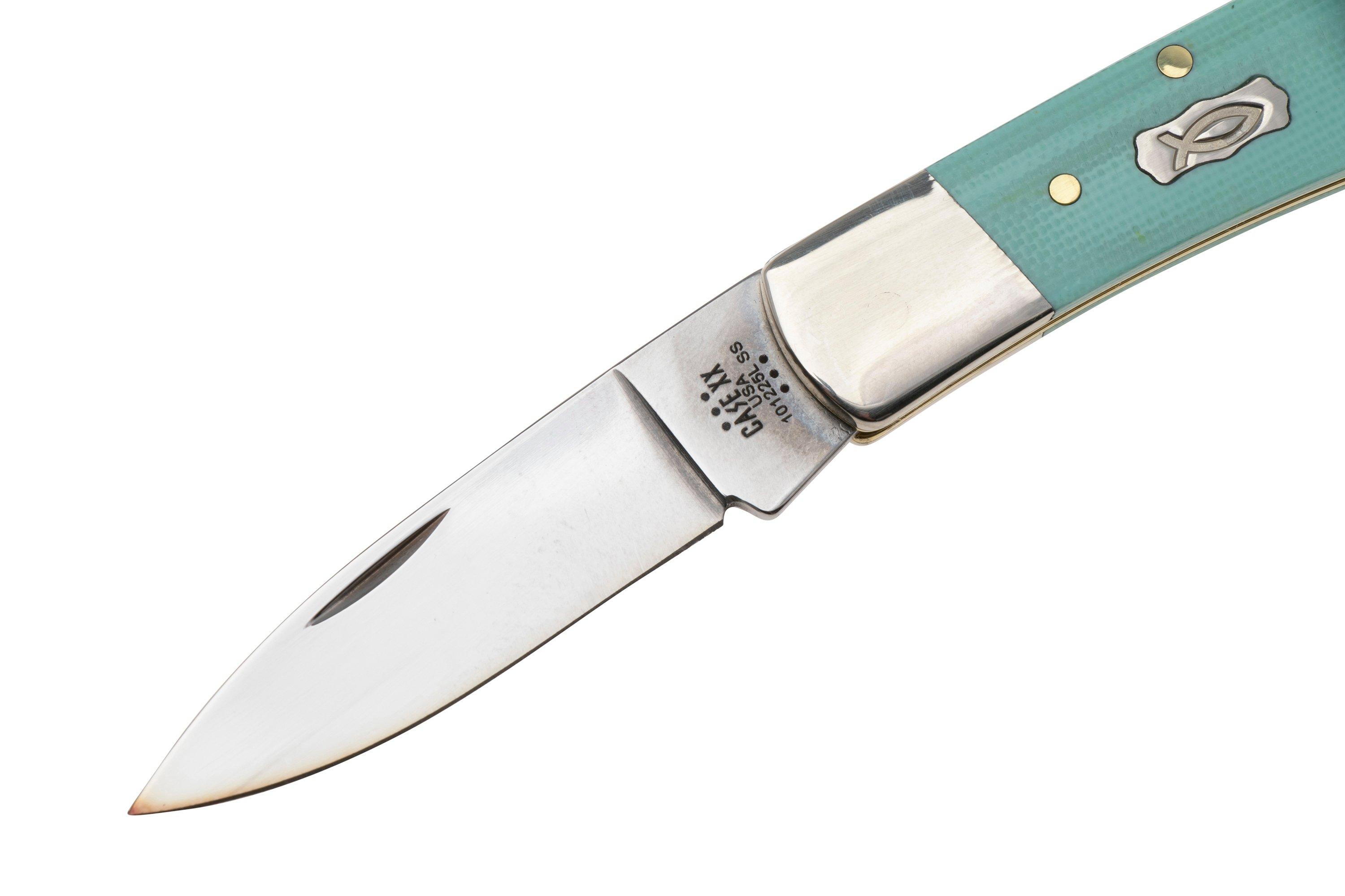 Case Lockback 18106 Smooth Seafoam Green G10 101225L SS, pocket knife ...