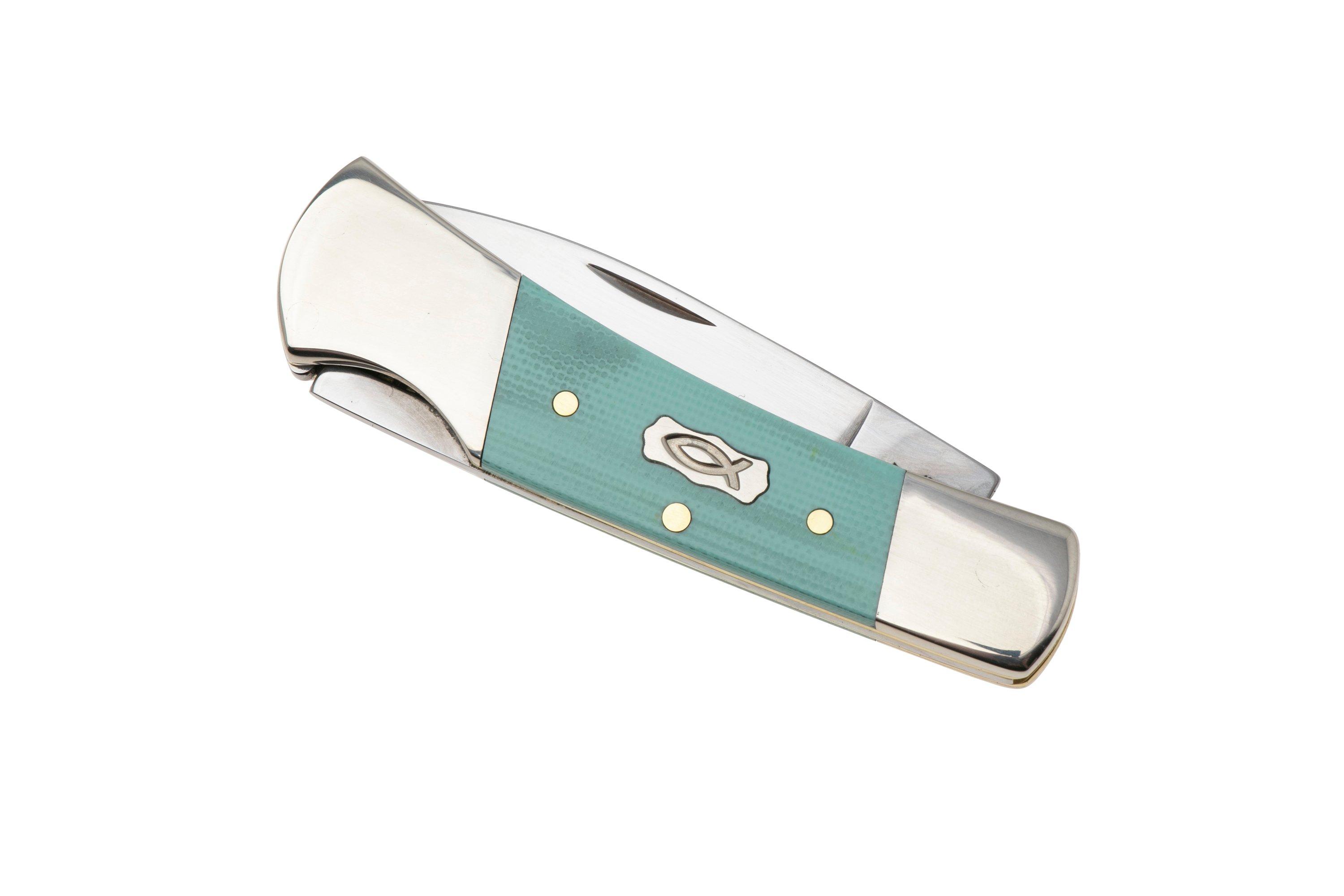 Case Lockback 18106 Smooth Seafoam Green G10 101225L SS, pocket knife ...