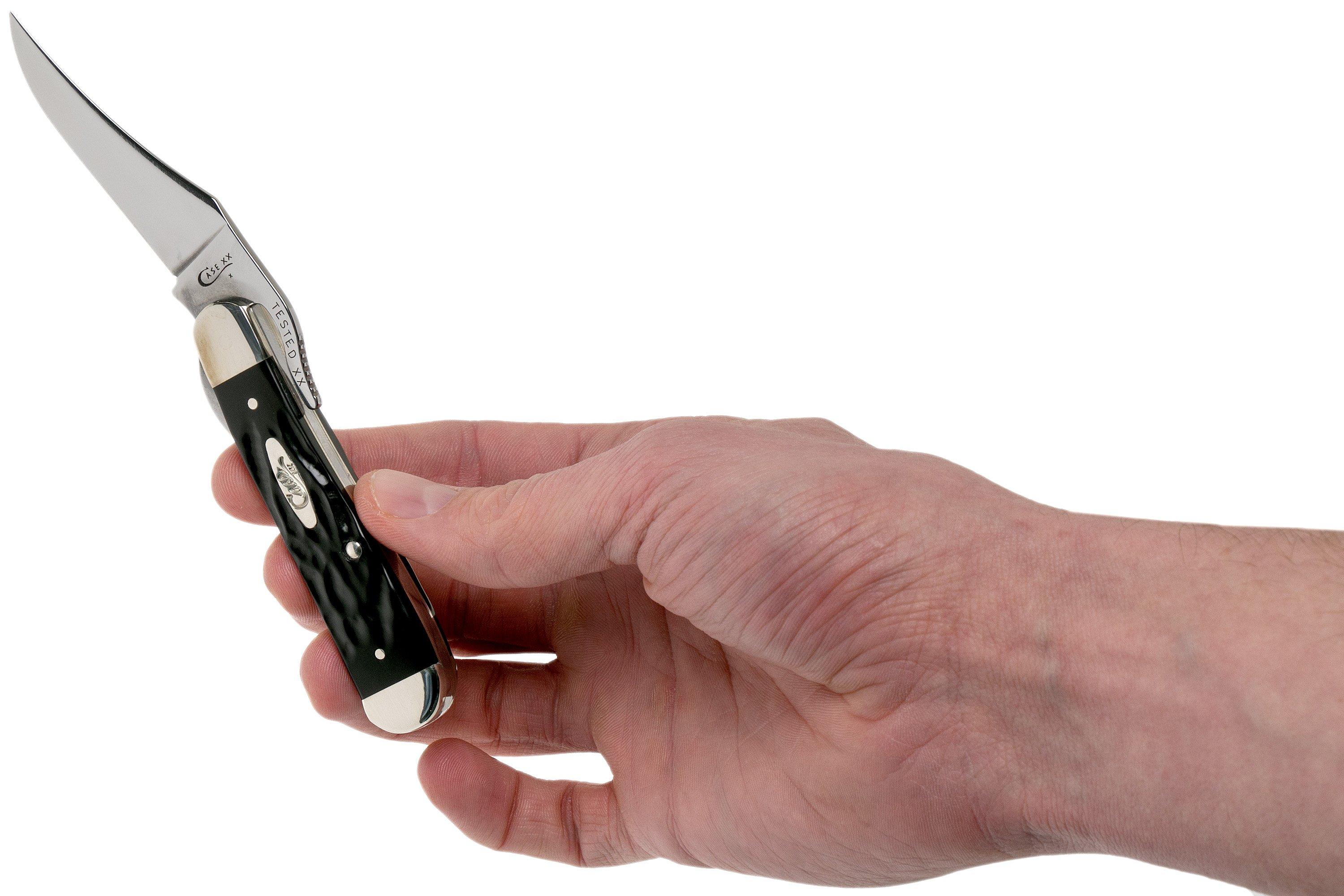 Case Russlock Rough Black Synthetic, 18224, 61953L SS pocket knife ...