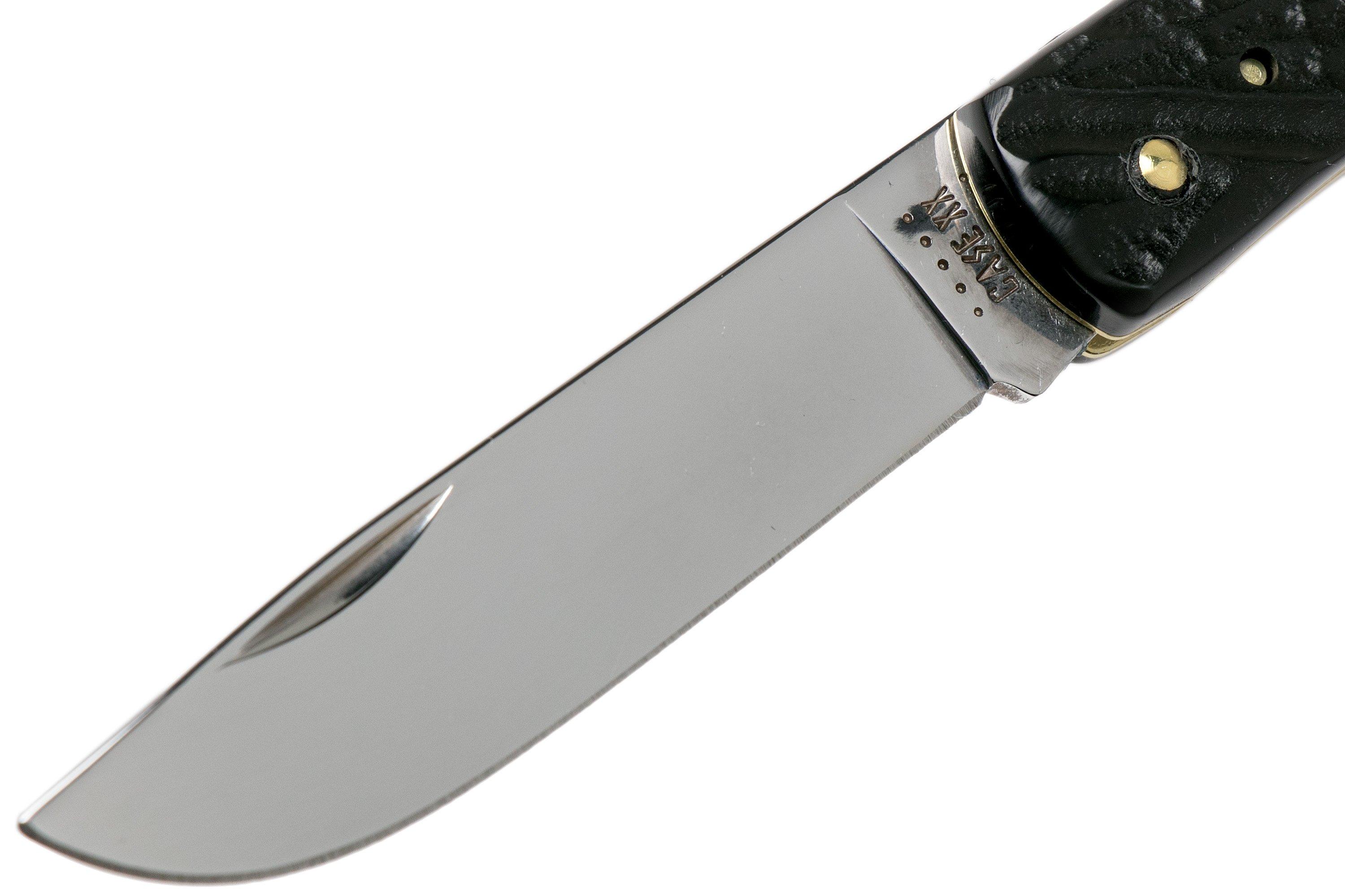 Case Sod Buster Jr. Rough Black Synthetic, 18229, 6137 SS pocket knife ...