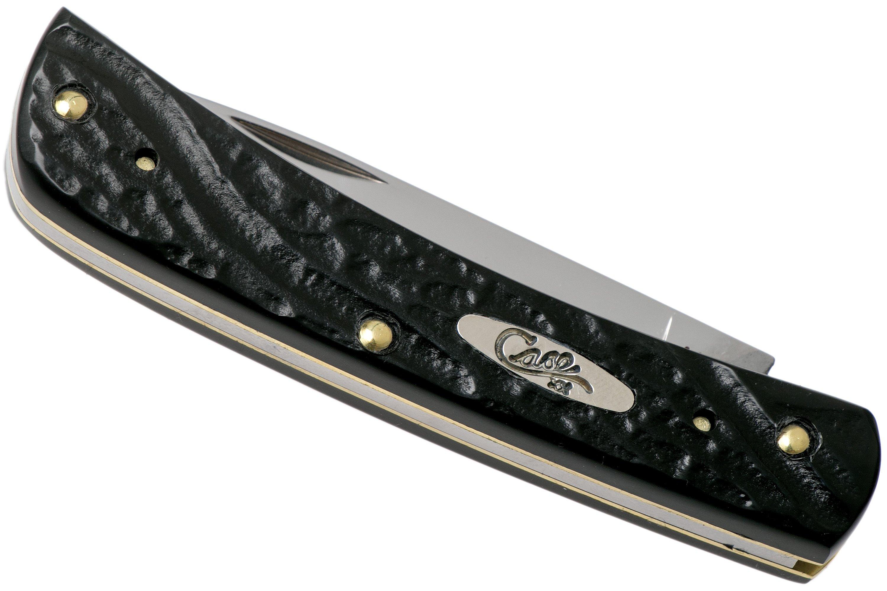 Case Sod Buster Jr. Rough Black Synthetic, 18229, 6137 SS pocket knife ...