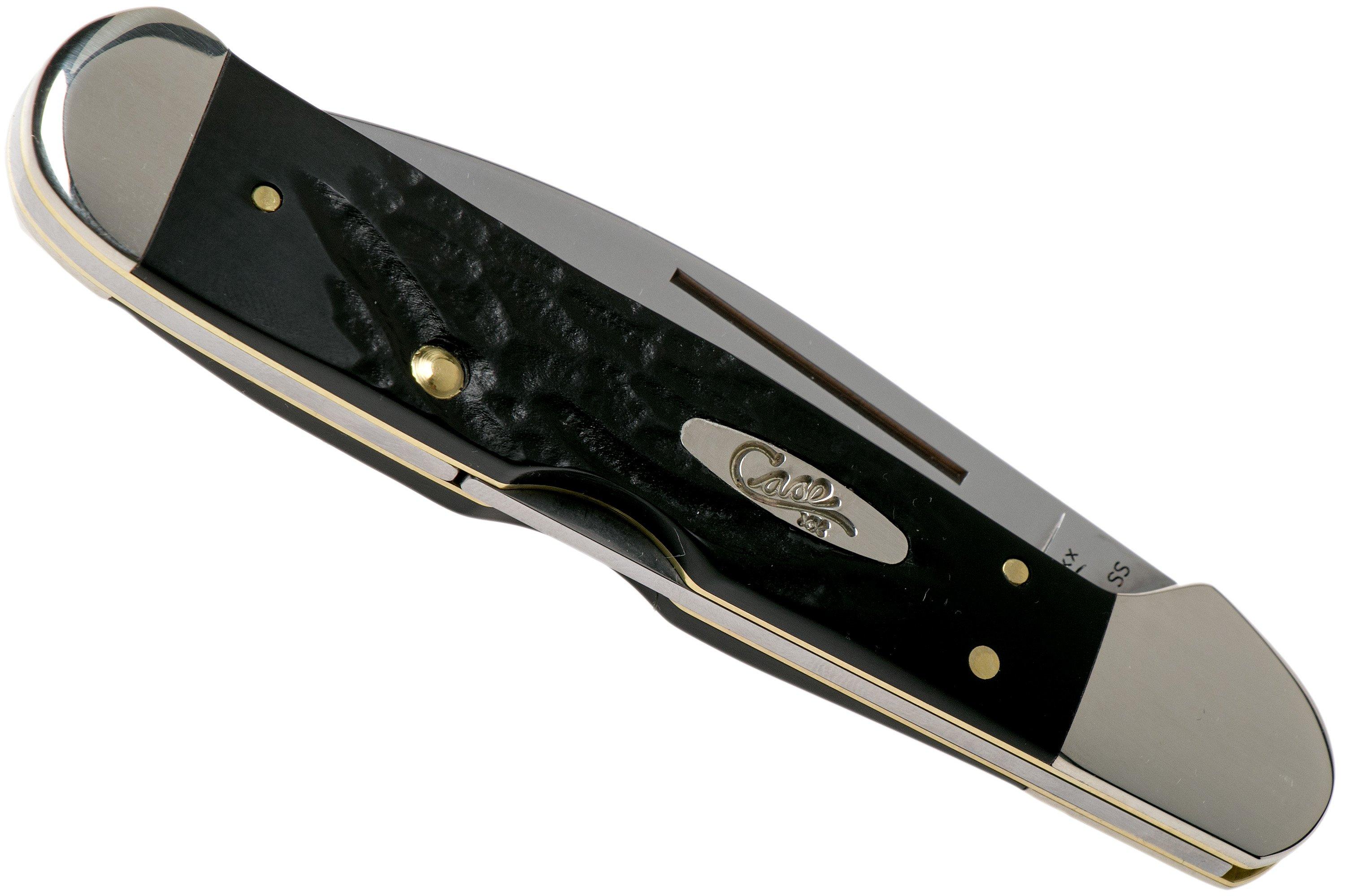 Case Copperlock Rough Black Synthetic, 18233, 61549WL SS pocket knife ...