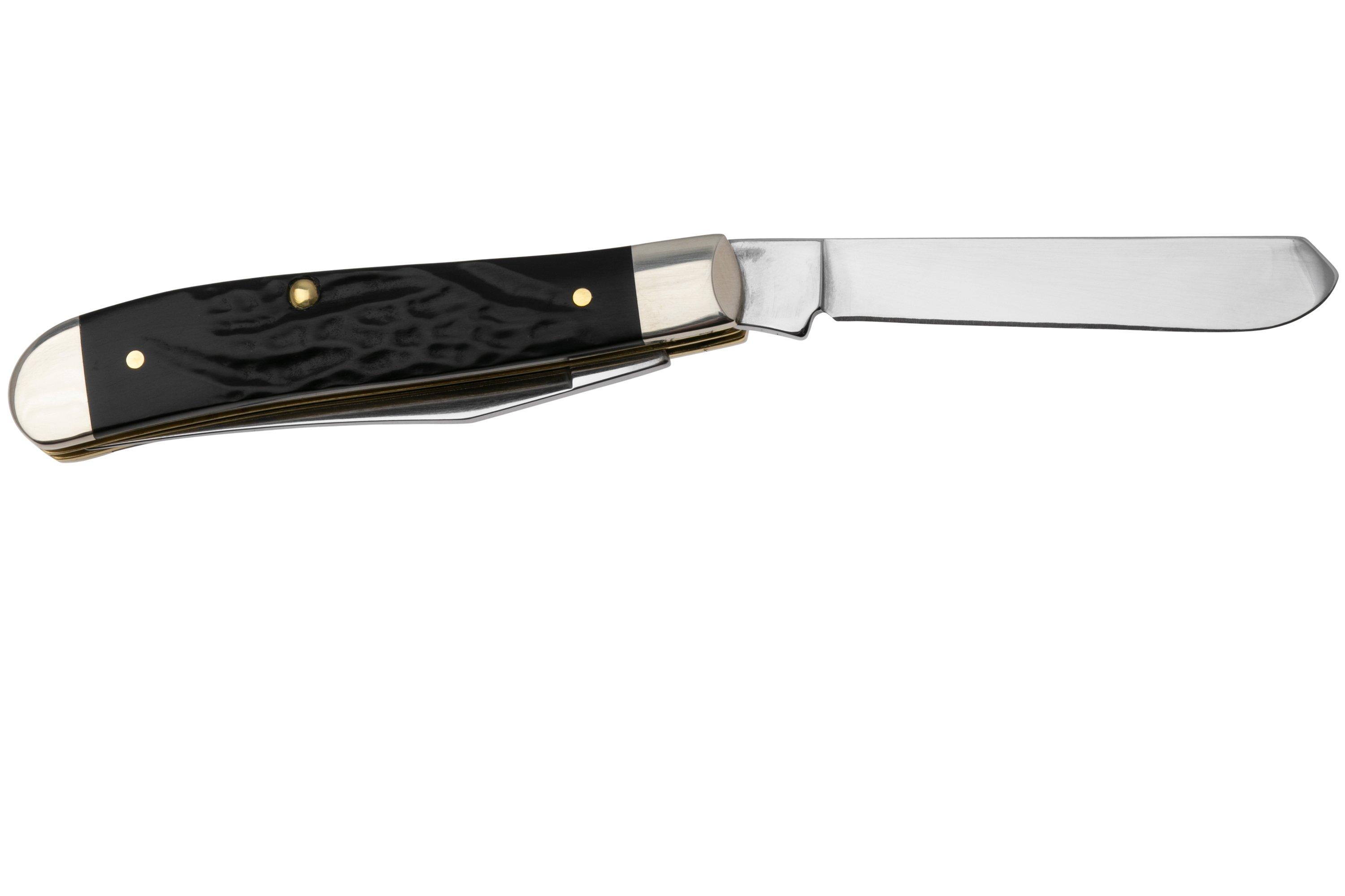 Case Mini Trapper 18237 Jigged Rough Black Synthetic 6207 SS pocket ...