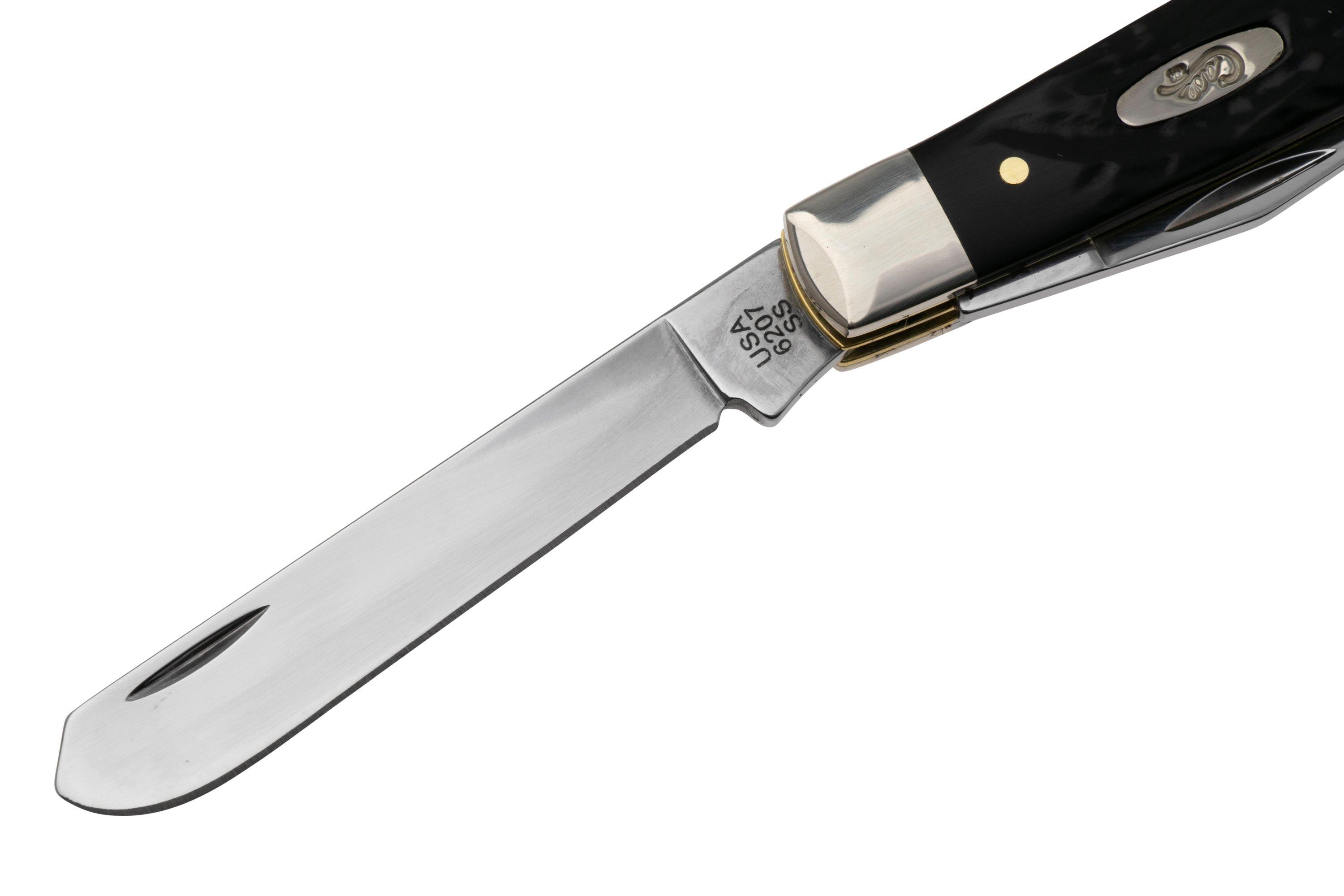 Case Mini Trapper 18237 Jigged Rough Black Synthetic 6207 SS pocket ...