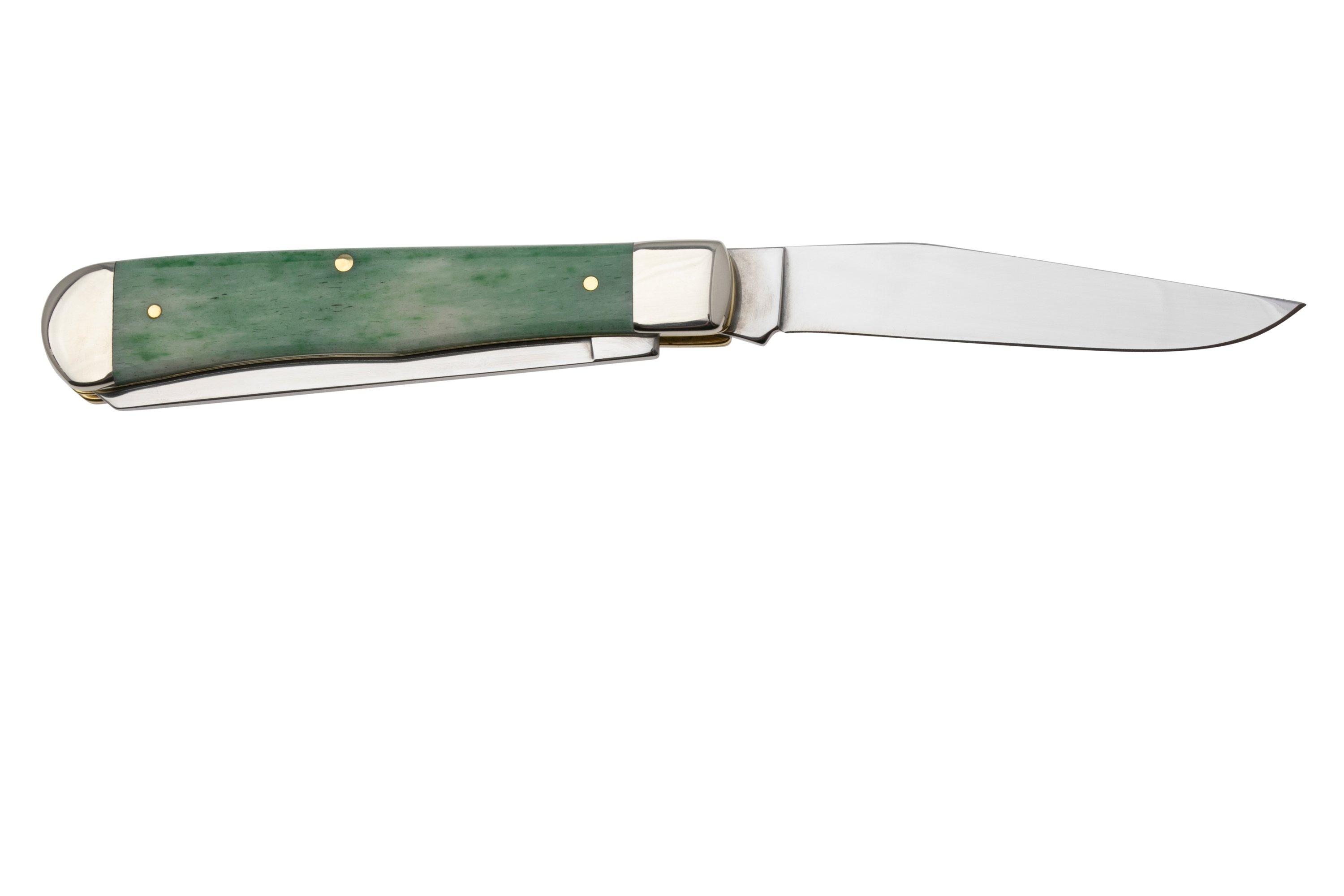Case Trapper 19940 Smooth Emerald Green Bone 6254 pocket knife ...