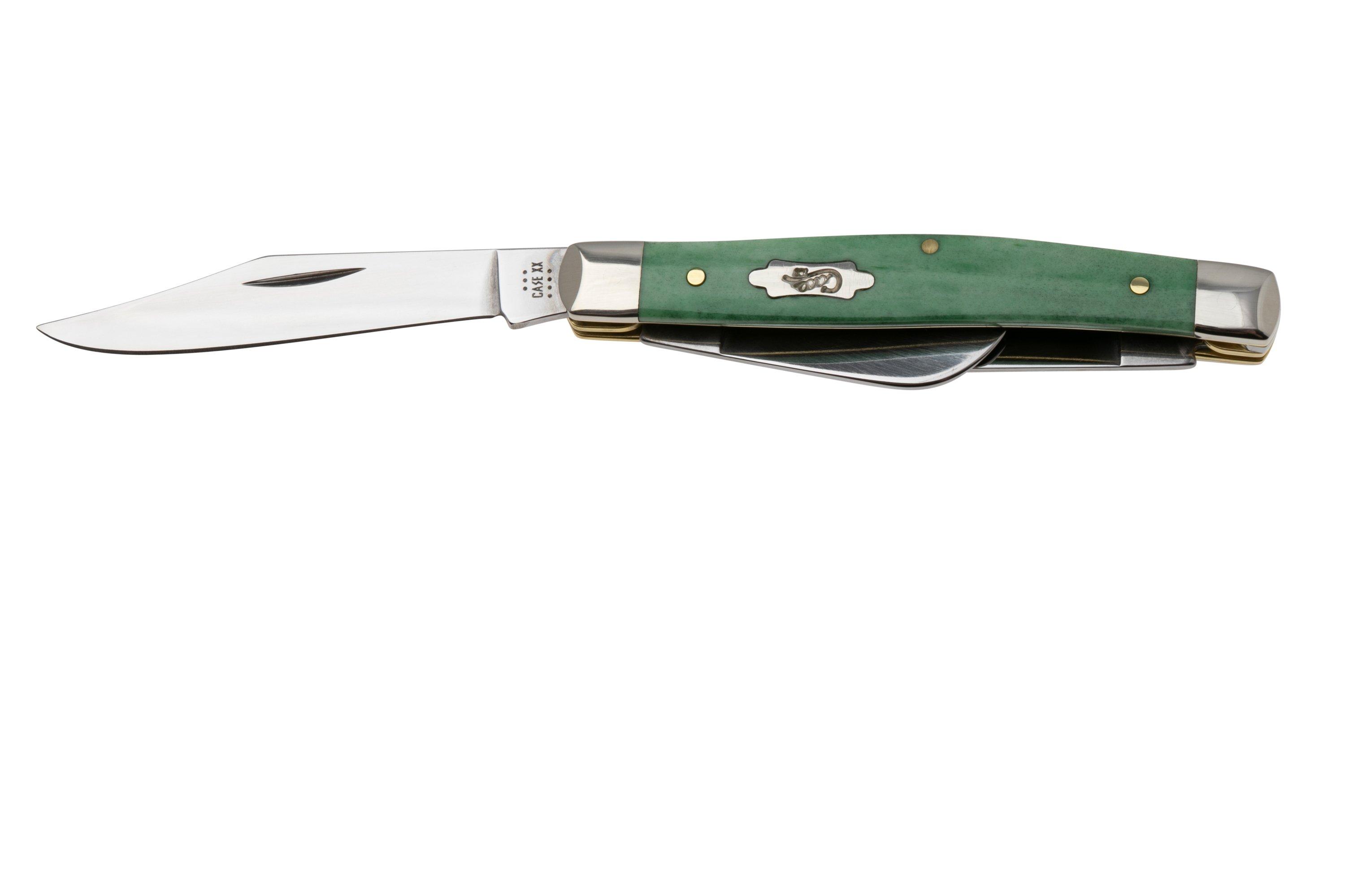 Case Medium Stockman 19942 Smooth Emerald Green Bone 6344 coltello da ...