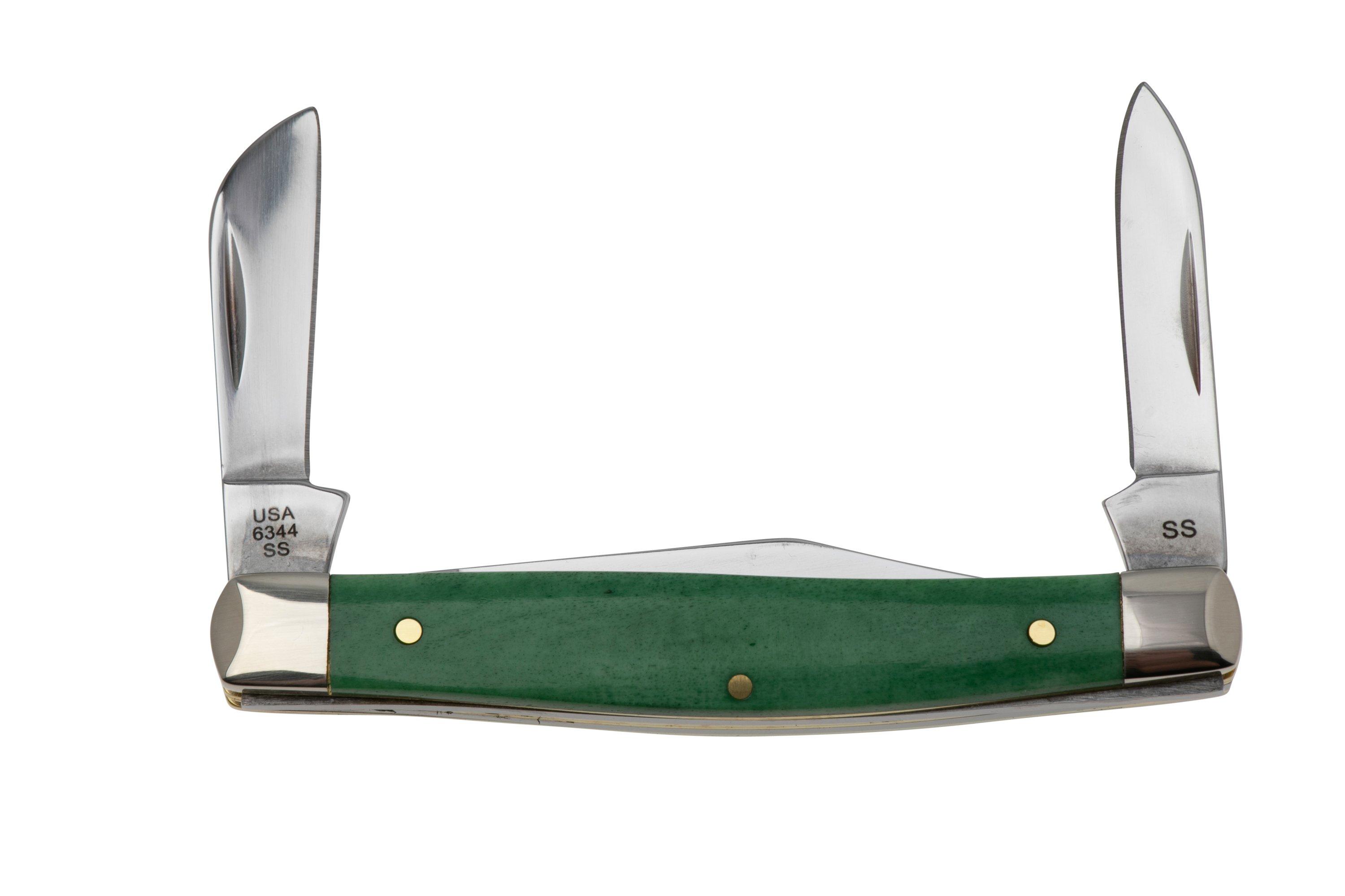 Case Medium Stockman 19942 Smooth Emerald Green Bone 6344 zakmes ...