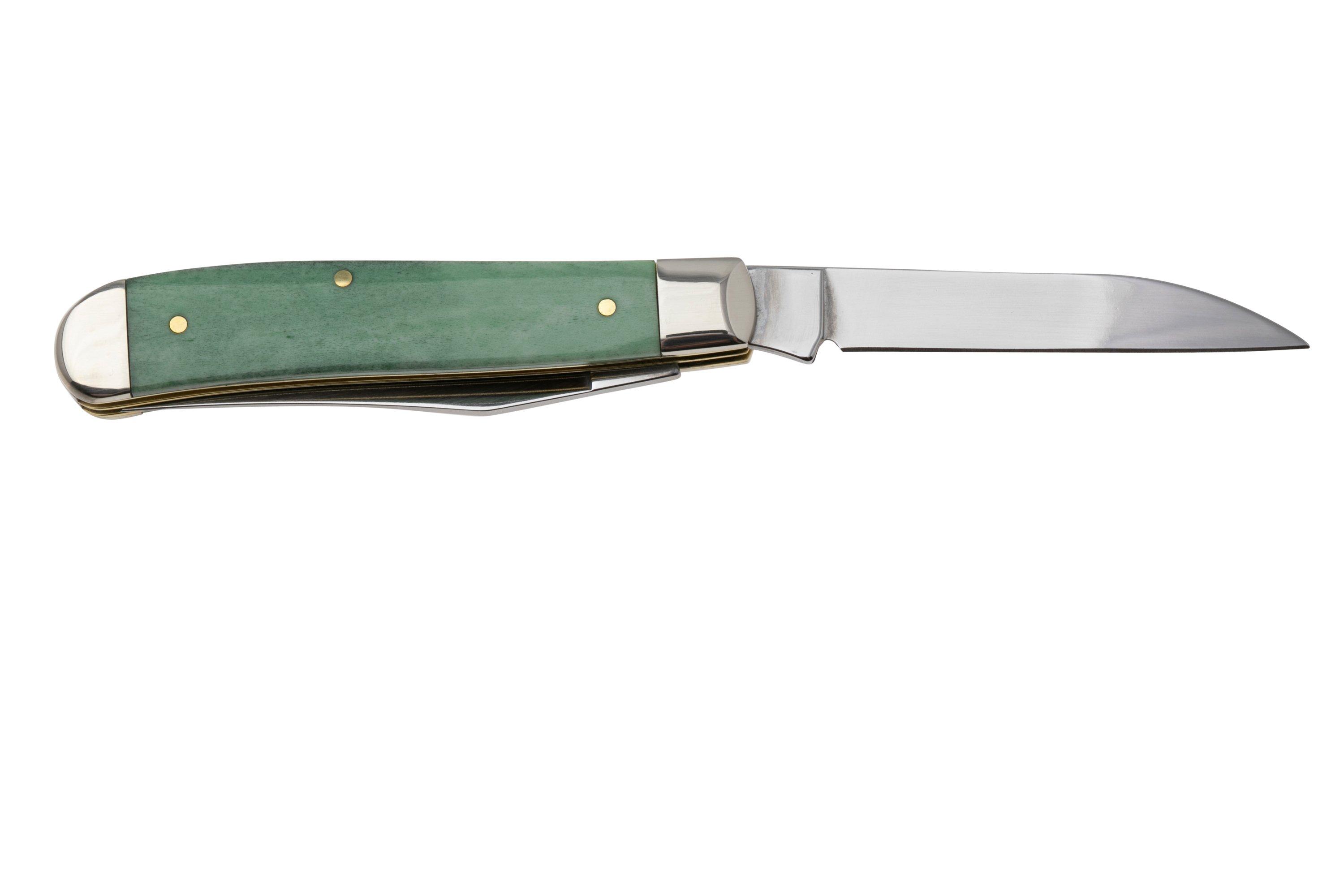 Case Mini Trapper 19944 Smooth Emerald Green Bone 6207W pocket knife ...