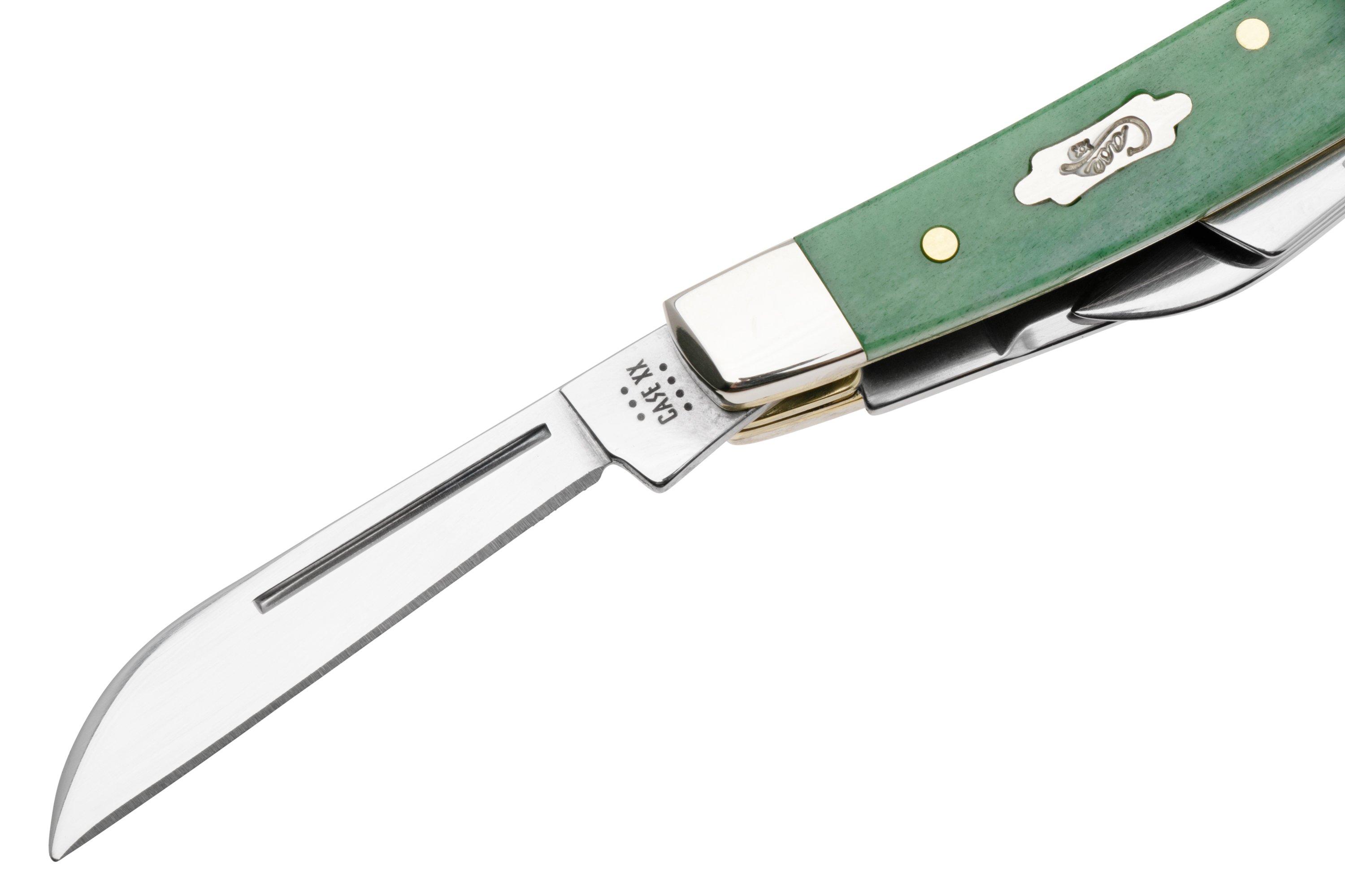 Case Small Congress 19945 Smooth Emerald Green Bone 6468 coltello da ...
