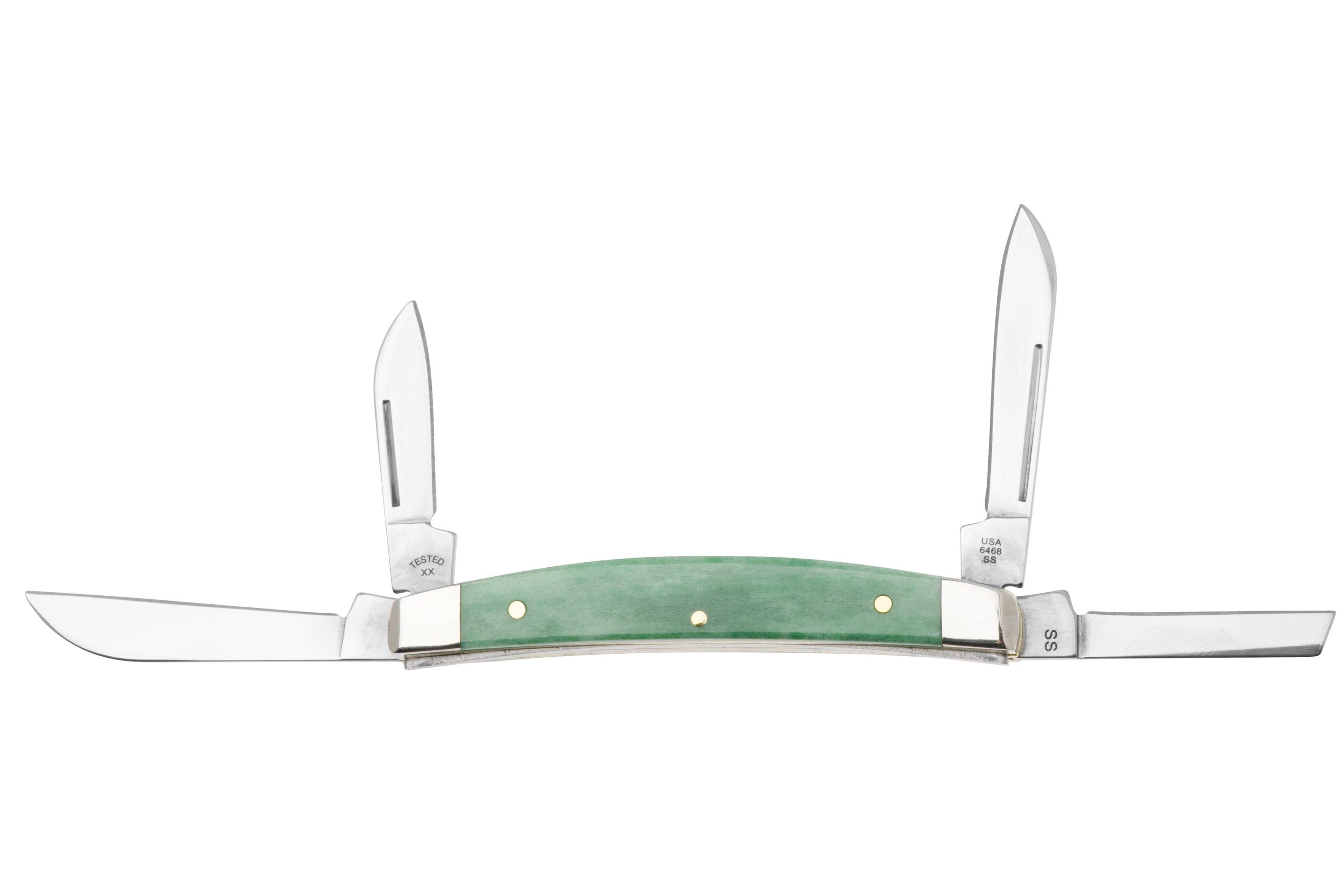 Case Small Congress 19945 Smooth Emerald Green Bone 6468 coltello da ...