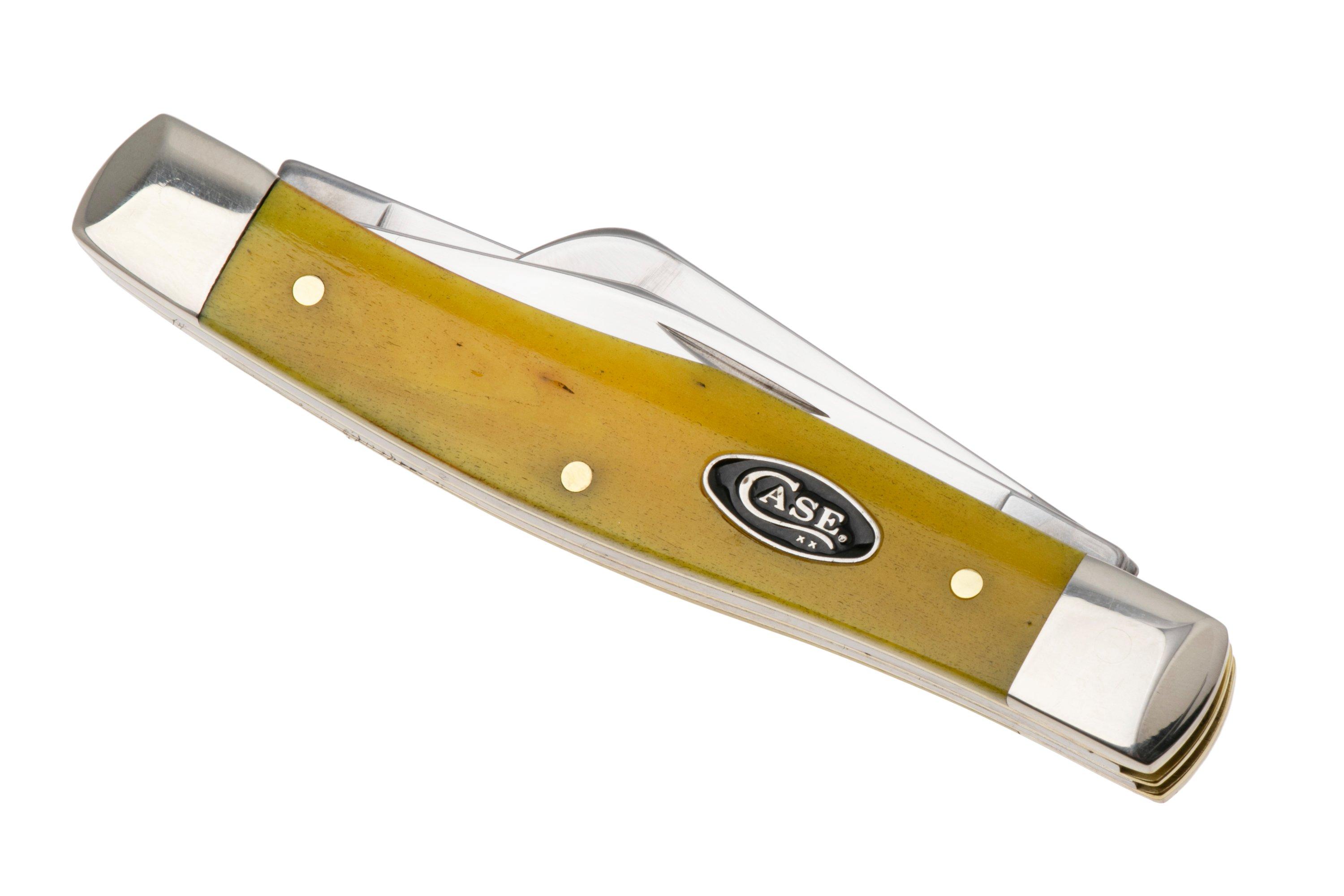 Case Medium Stockman Smooth Yellow Bone, 20029, 63032 SS canivete ...