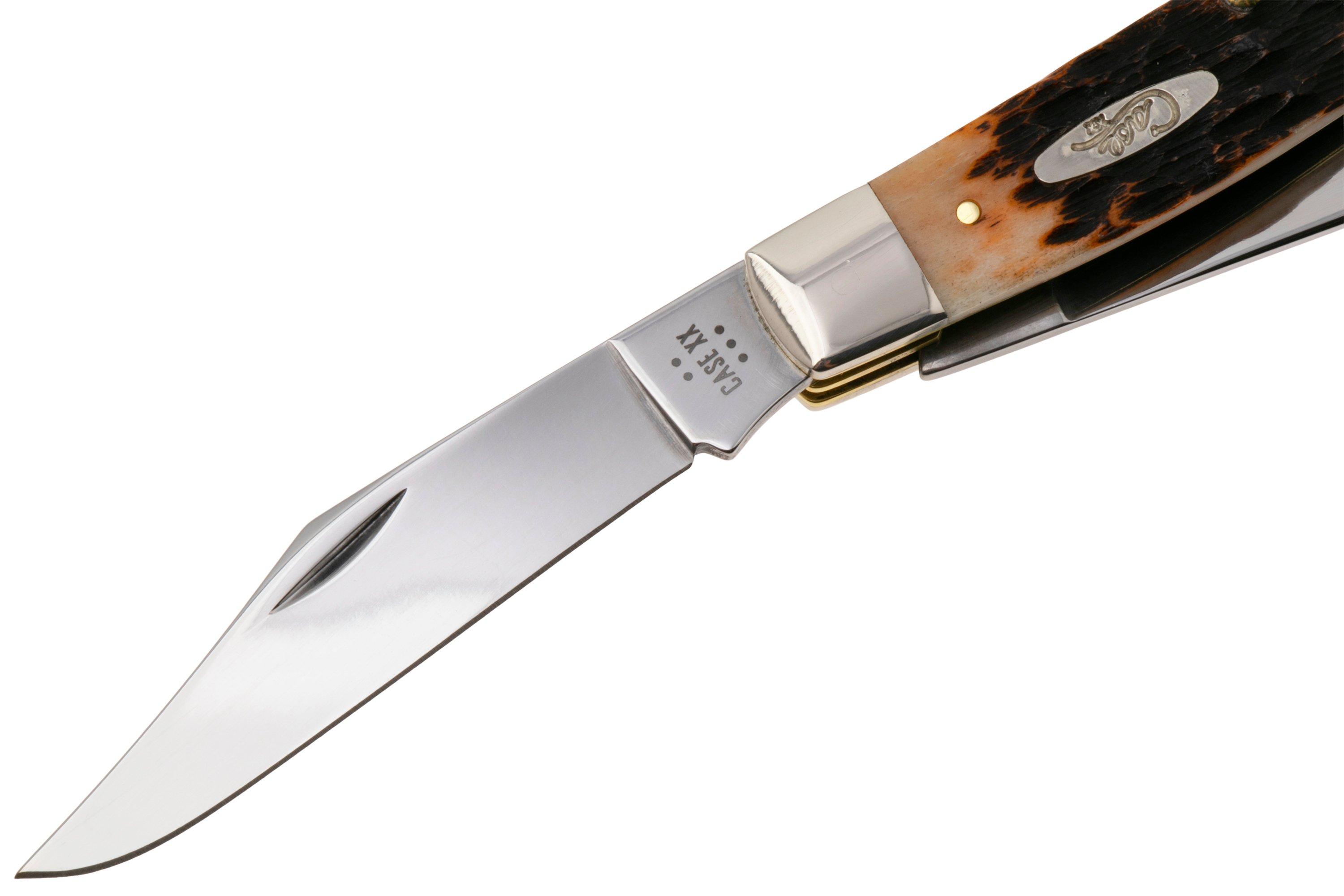 Case Large Stockman Amber Jigged Bone, 00204, 6375 CV pocket knife ...