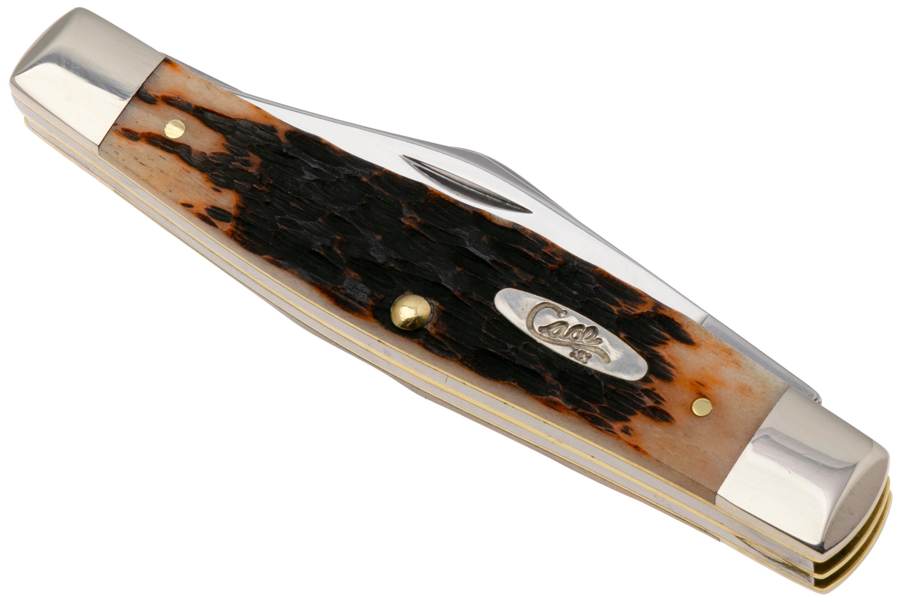 Case Large Stockman Amber Jigged Bone, 00204, 6375 CV pocket knife ...