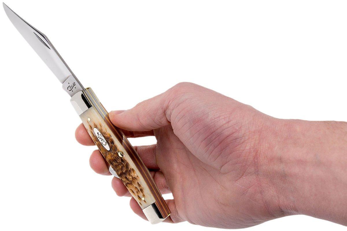 Case Large Stockman Amber Jigged Bone, 00204, 6375 CV coltello da tasca ...