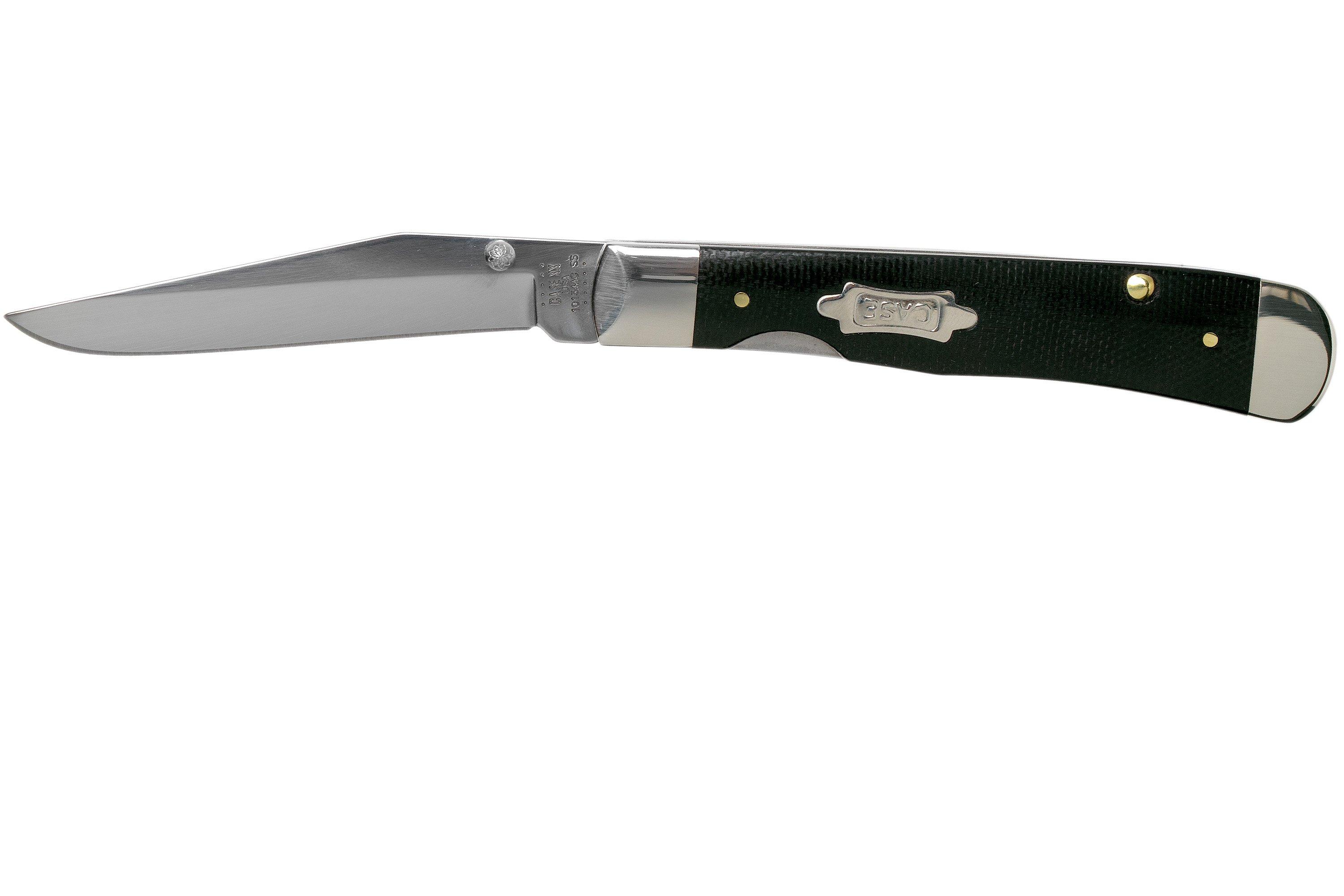Case kickstart Trapperlock Double Black Canvas Micarta, 23140, 10154AC ...