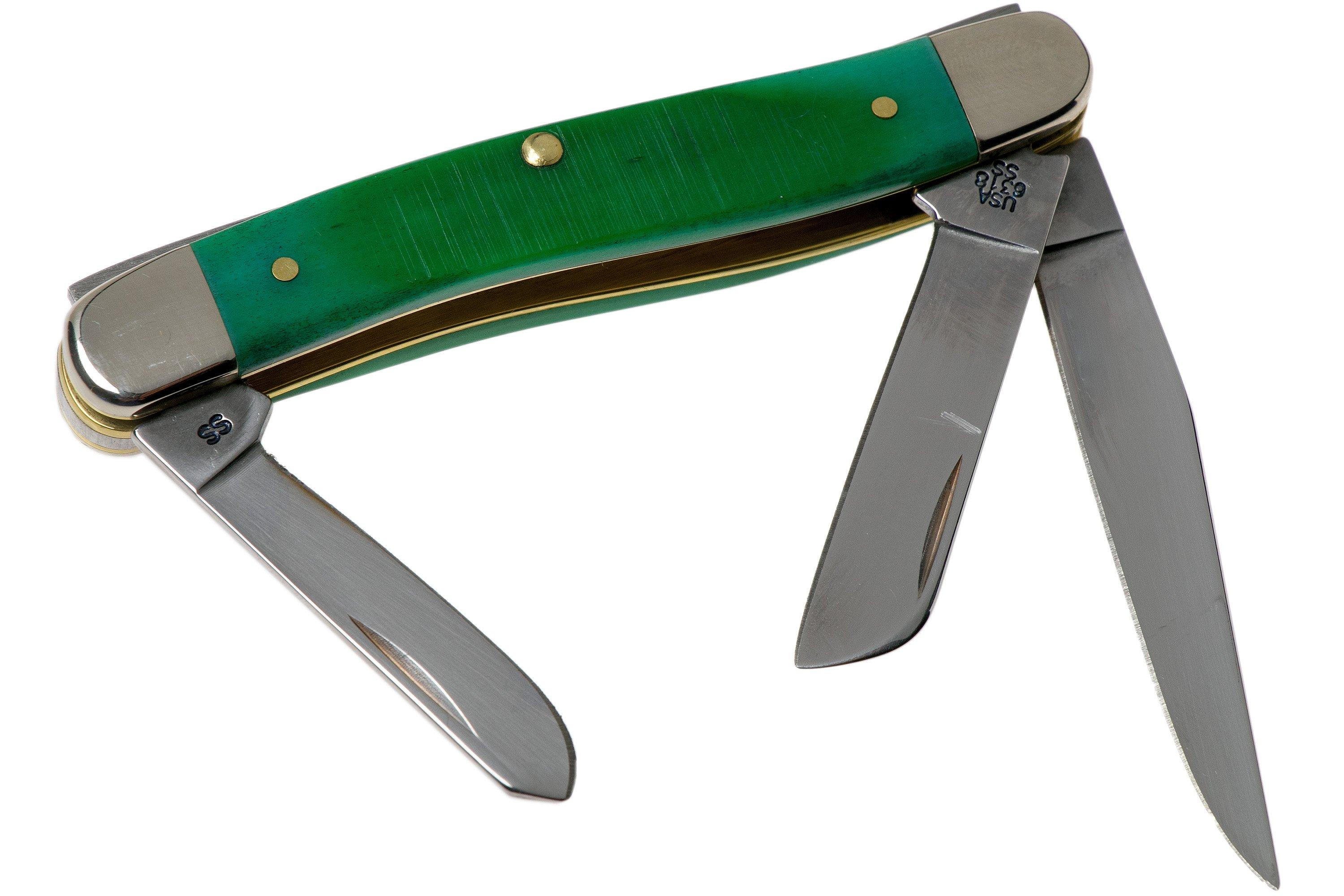 Case Medium Stockman Clover Green Bone, Sawcut Jig, 23214, 6318 SS ...