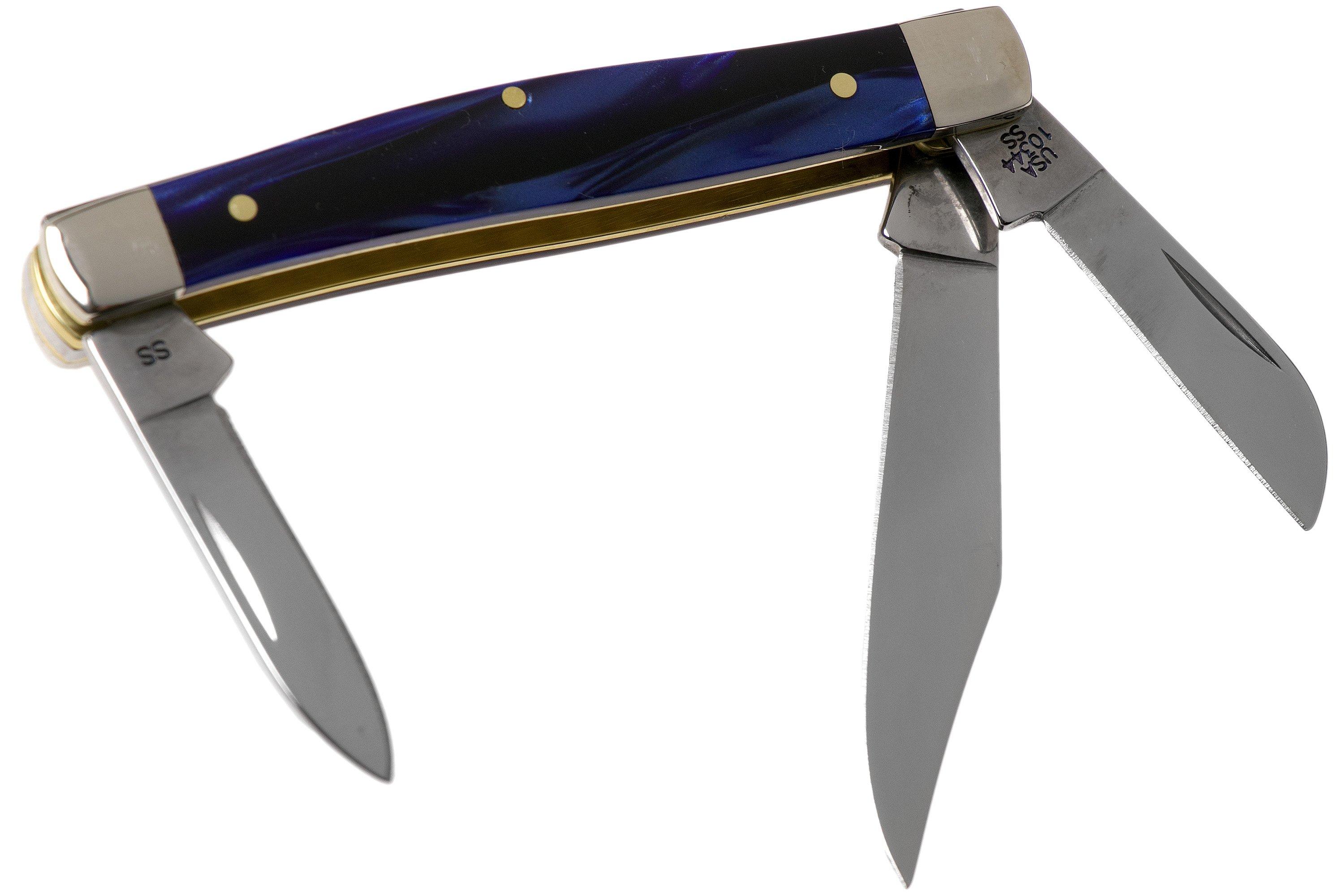 Case Medium Stockman Blue Pearl Kirinite, 23442, 10344 SS coltello da ...