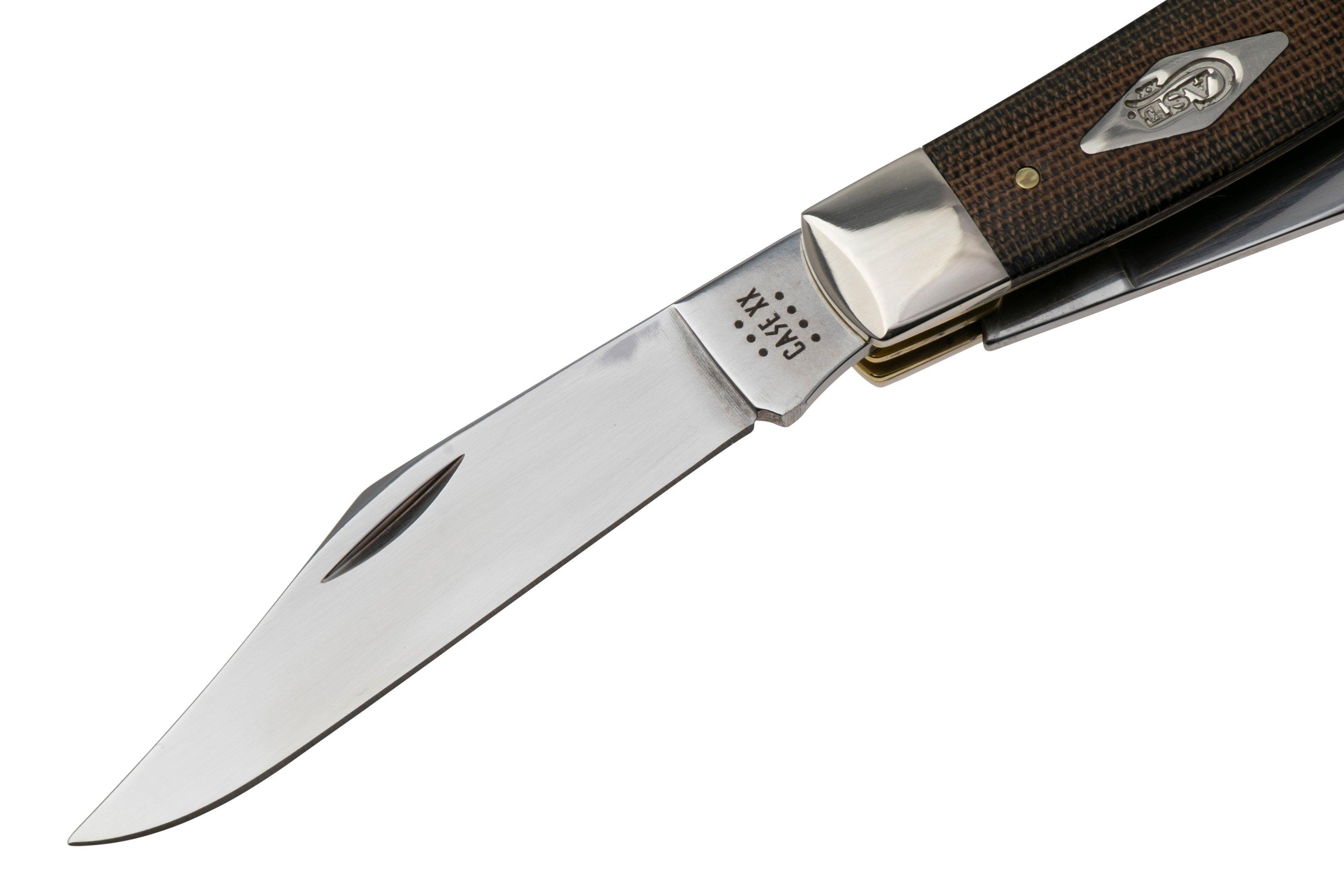 Case Large Stockman 23476 Green & Black Micarta 10375 Stainless Steel ...