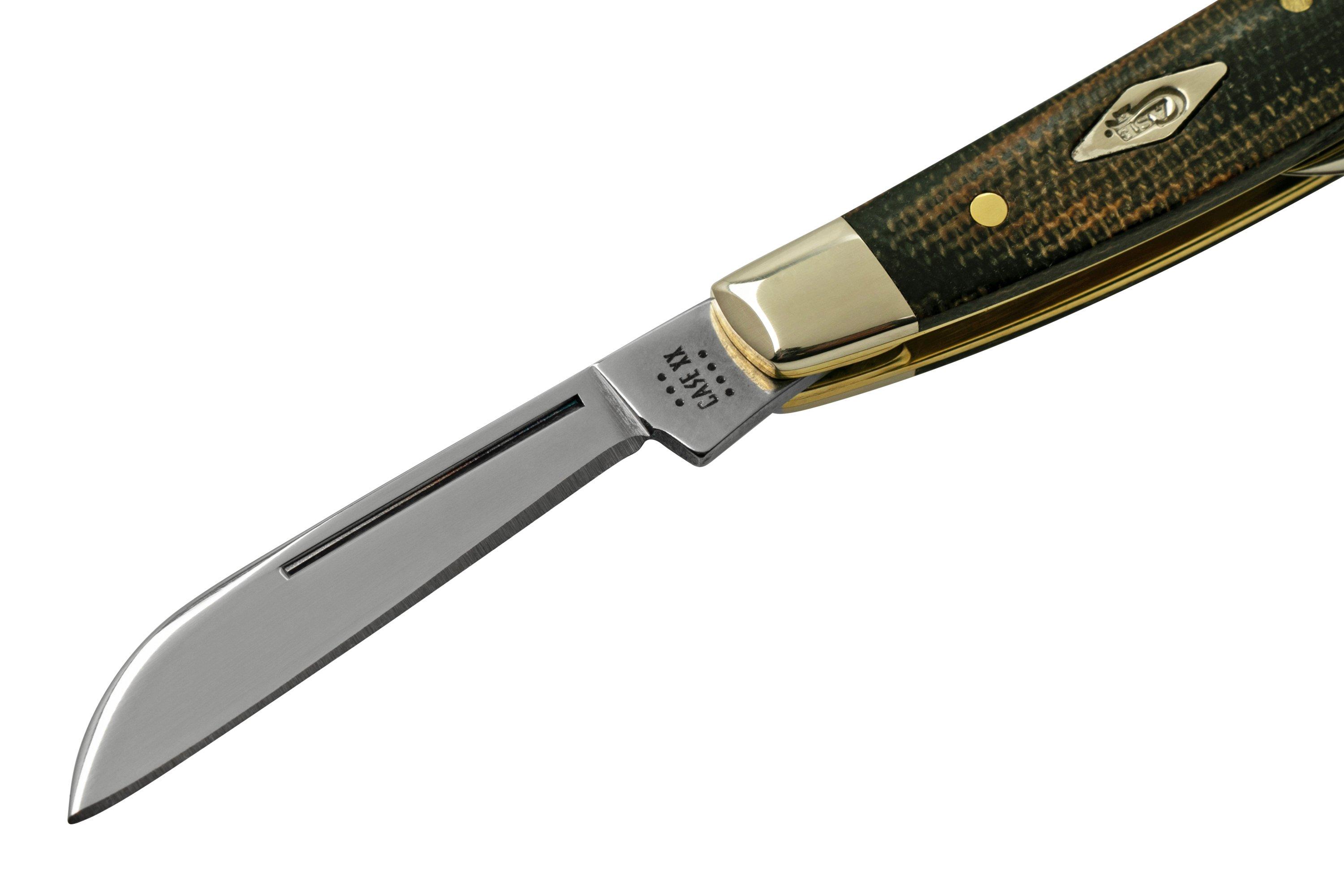 Case Small Congress 23477 Green and Black Micarta, pocket knife ...