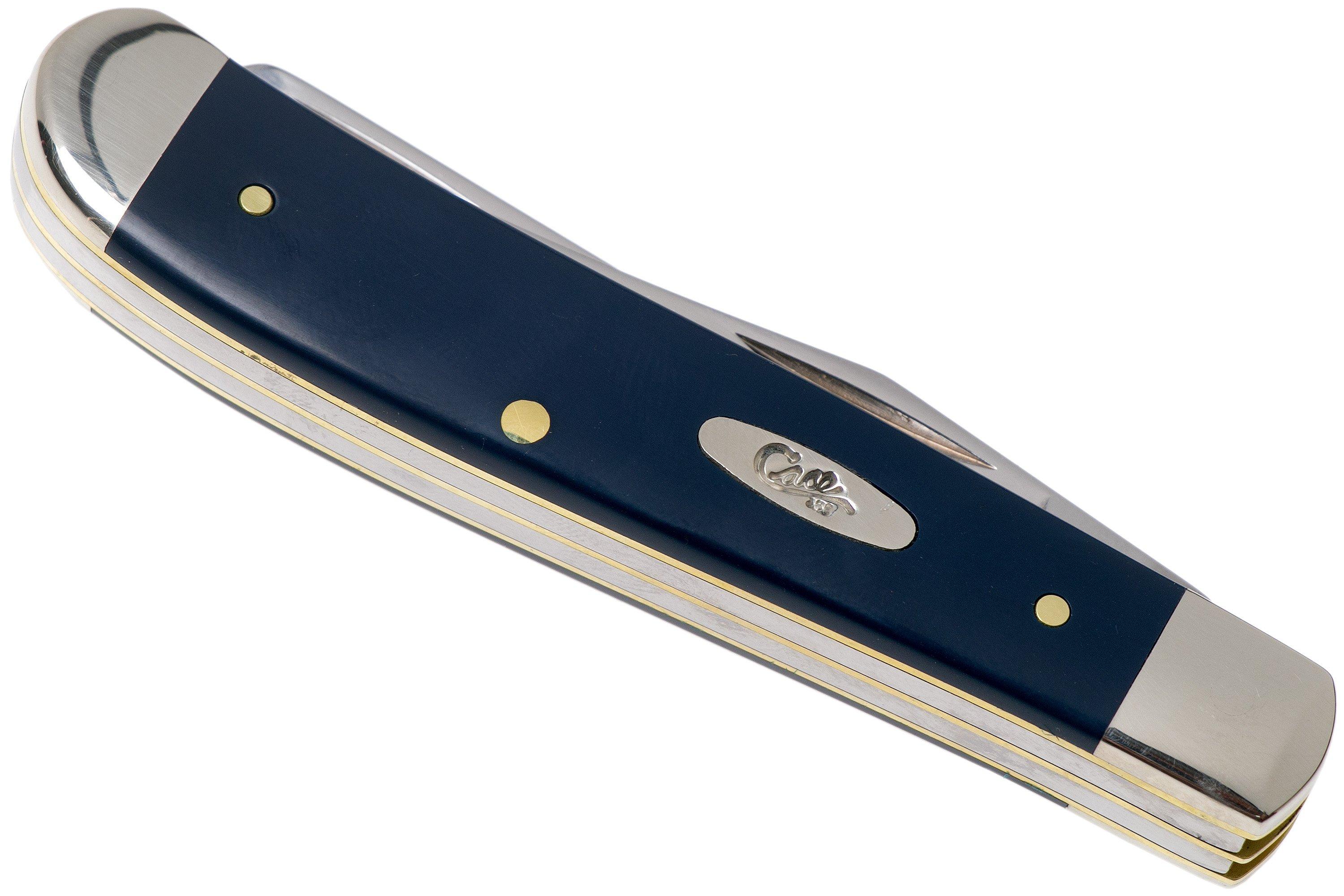 Case Mini Trapper Navy Blue Synthetic, 23613, 4207 SS pocket knife ...
