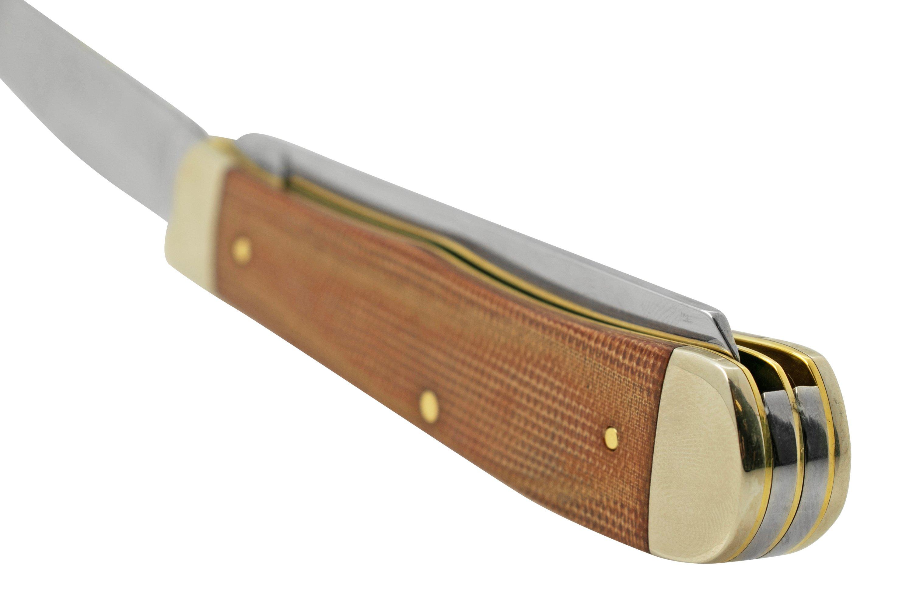 Case Trapper, Smooth Natural Canvas Micarta, 23690, 10254 SS, pocket ...