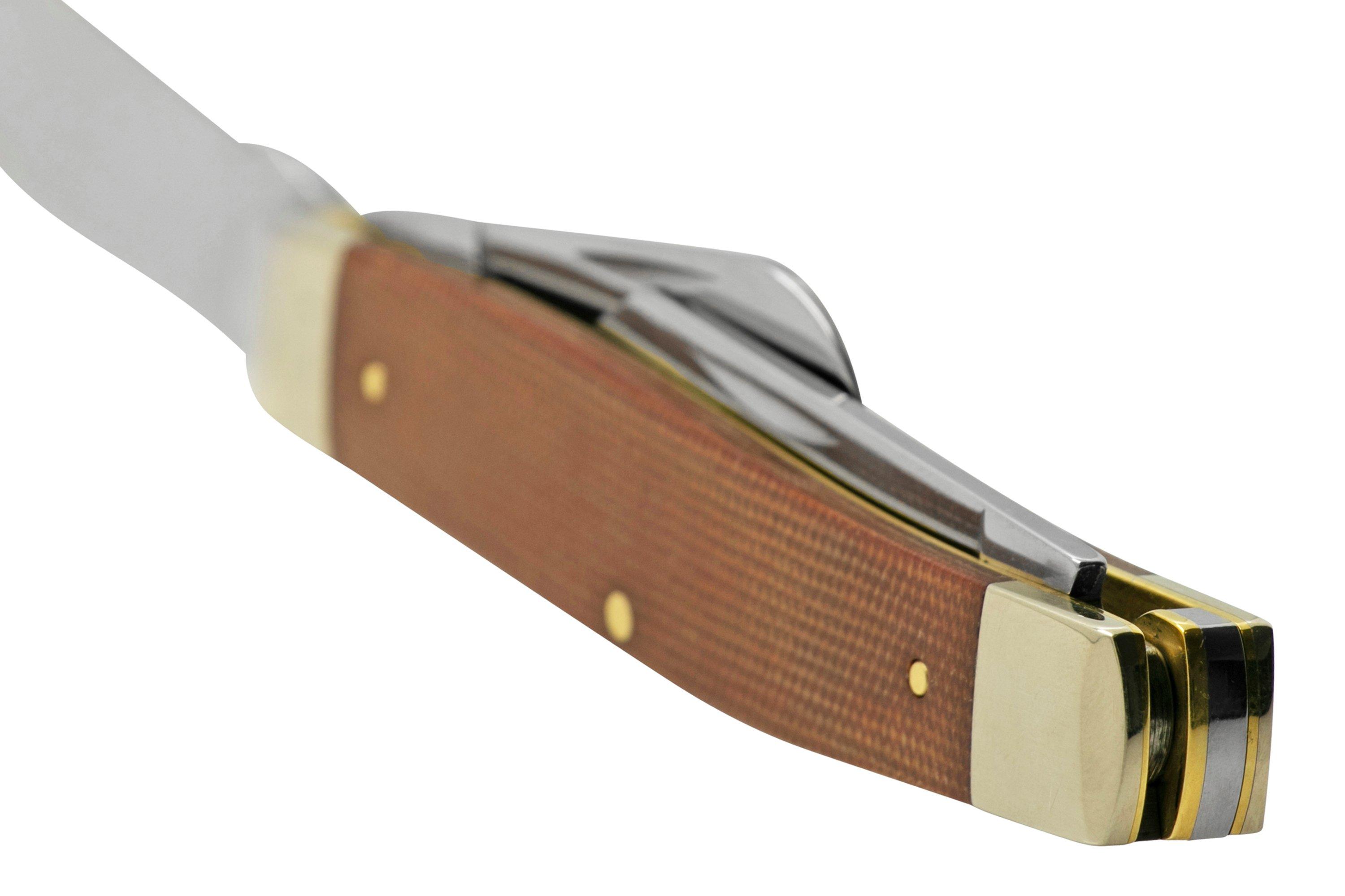 Case Large Stockman Natural Canvas Micarta, 23693, 10375 SS, coltello ...
