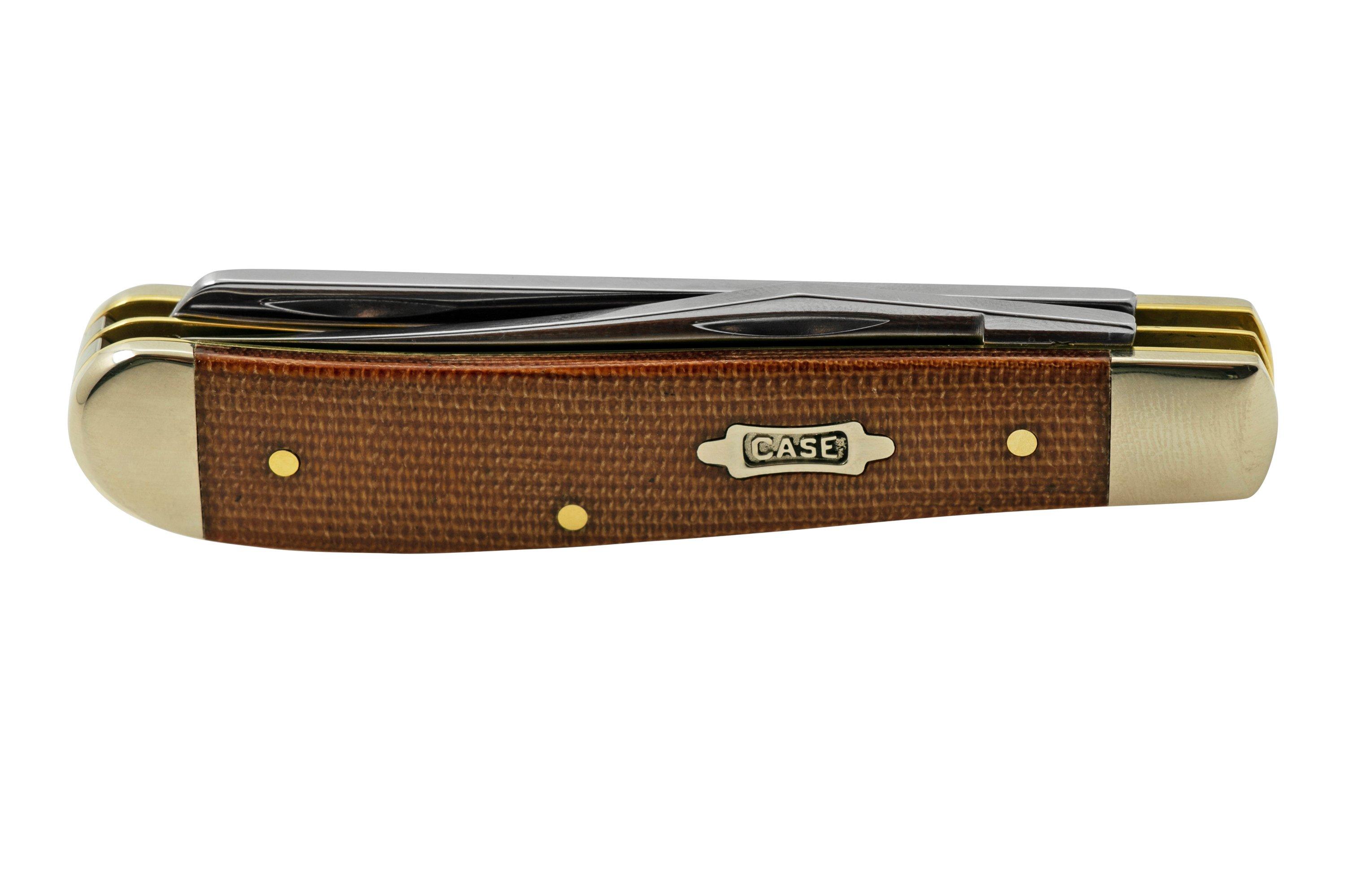 Case Mini Trapper, Smooth Canvas Micarta, 23695, 10207 SS, pocket knife ...