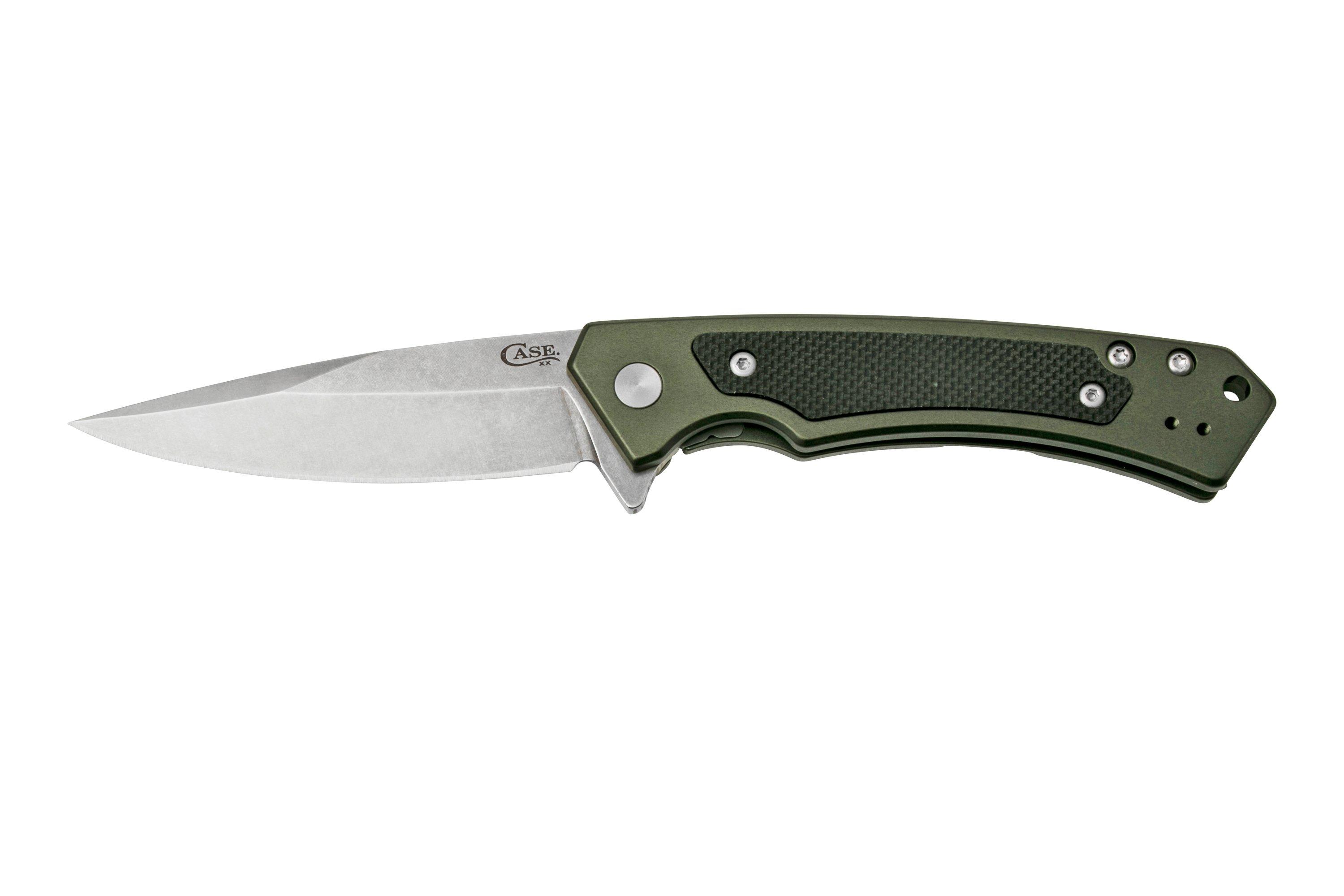 Case The Marilla, Green Anodized Aluminum, S35VN, Black G10 Inlay ...