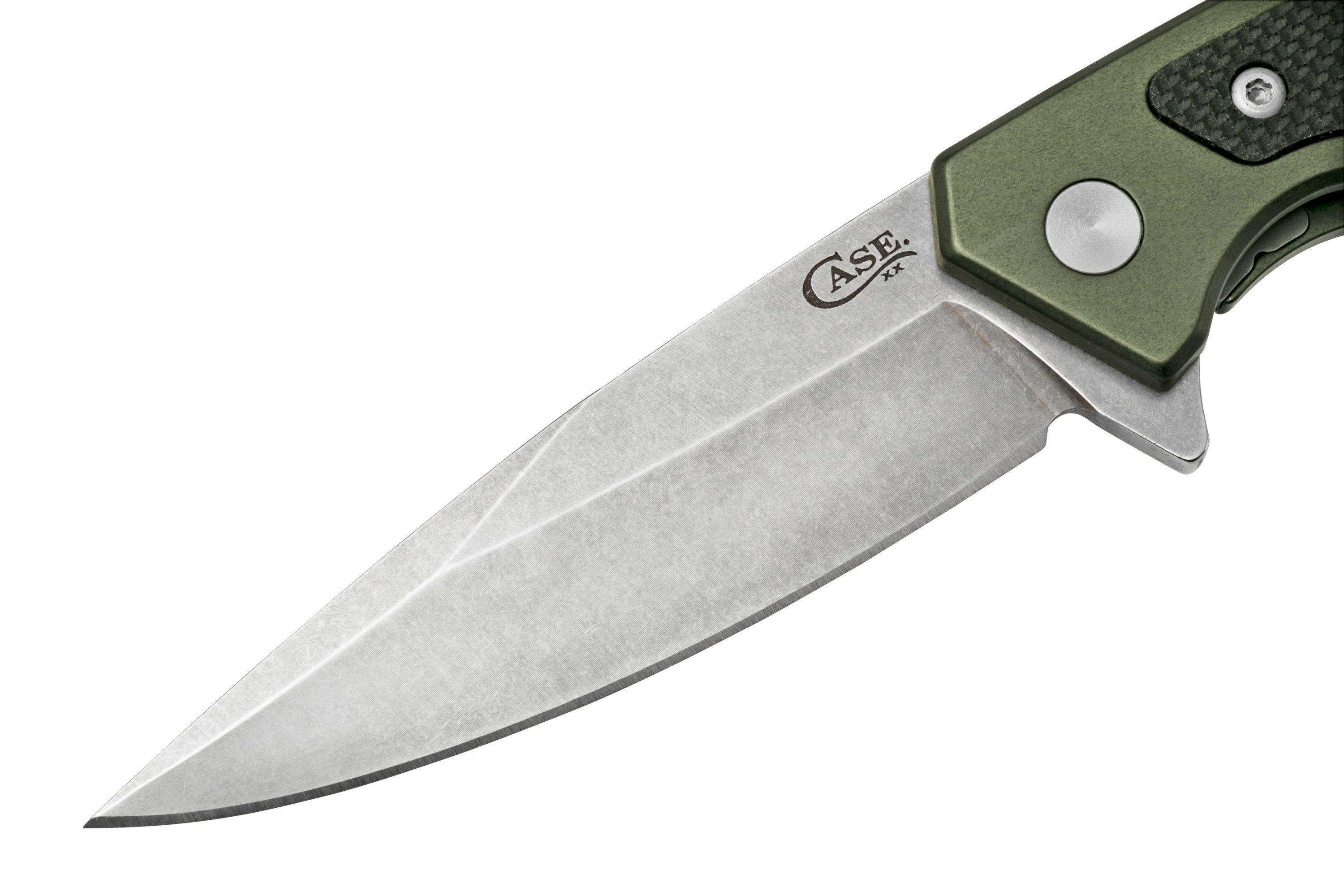 Case The Marilla, Green Anodized Aluminum, S35VN, Black G10 Inlay ...