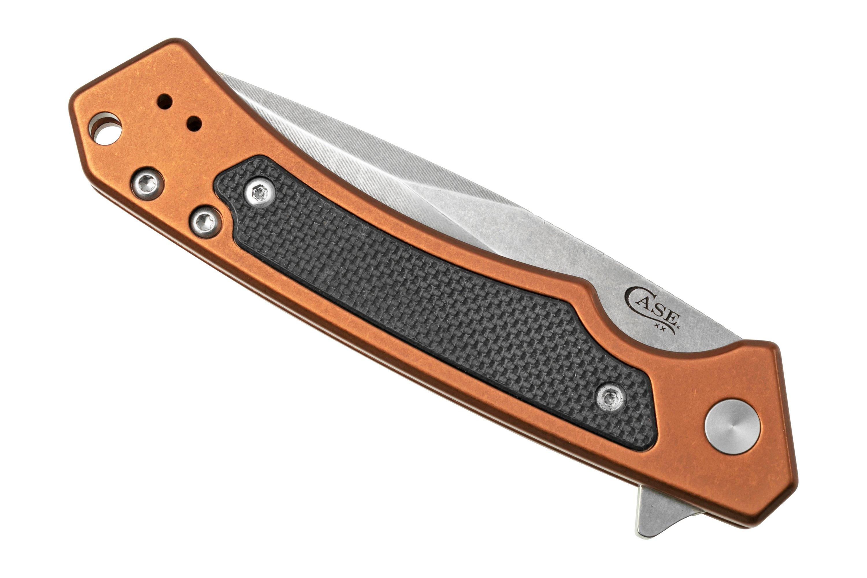 Case The Marilla, S35VN, Brown Anodized Aluminum, Black G-10 Inlay ...