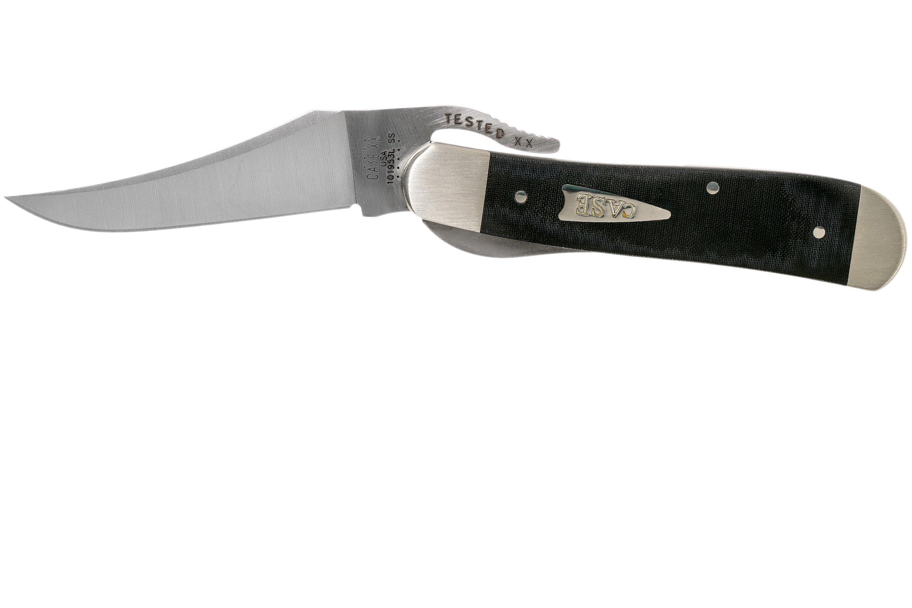 Case Russlock Smooth Black Micarta, 27734, 101953L SS pocket knife ...