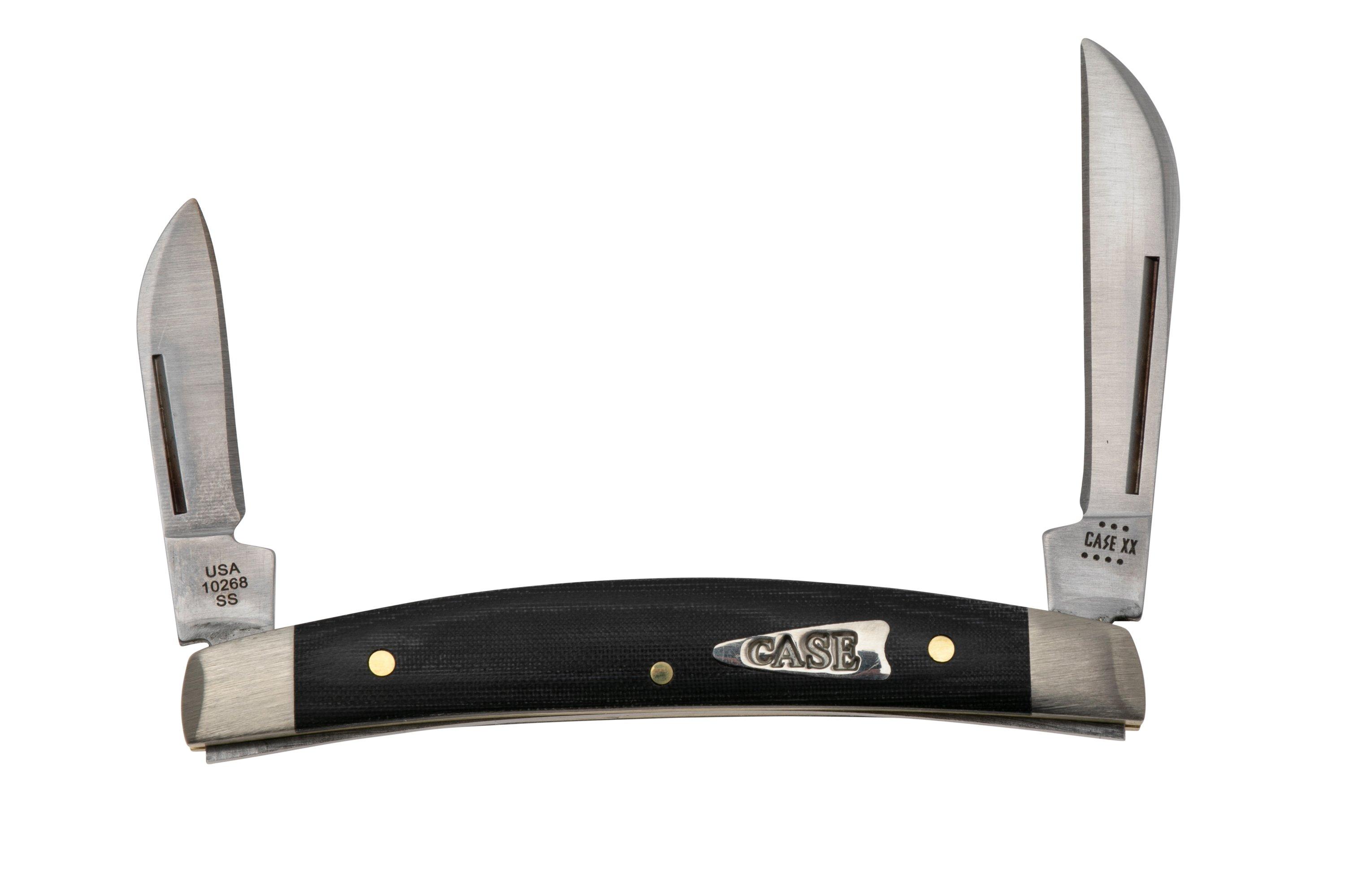 Case Small Congress 27821 Smooth Black Micarta 10268 SS pocket knife ...