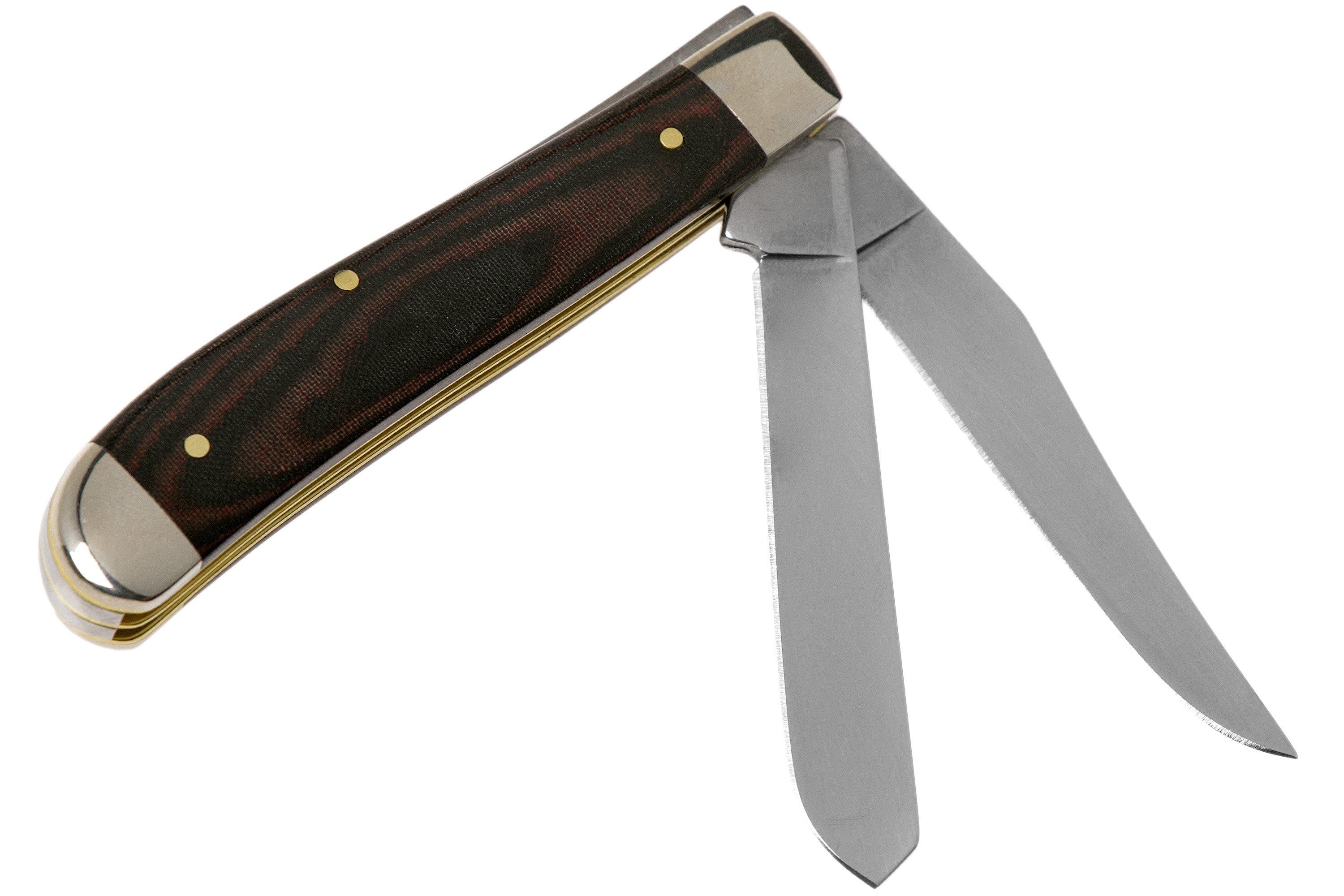 Case Mini Trapper Smooth Black Red Micarta, 27852, 10207 SS pocket ...