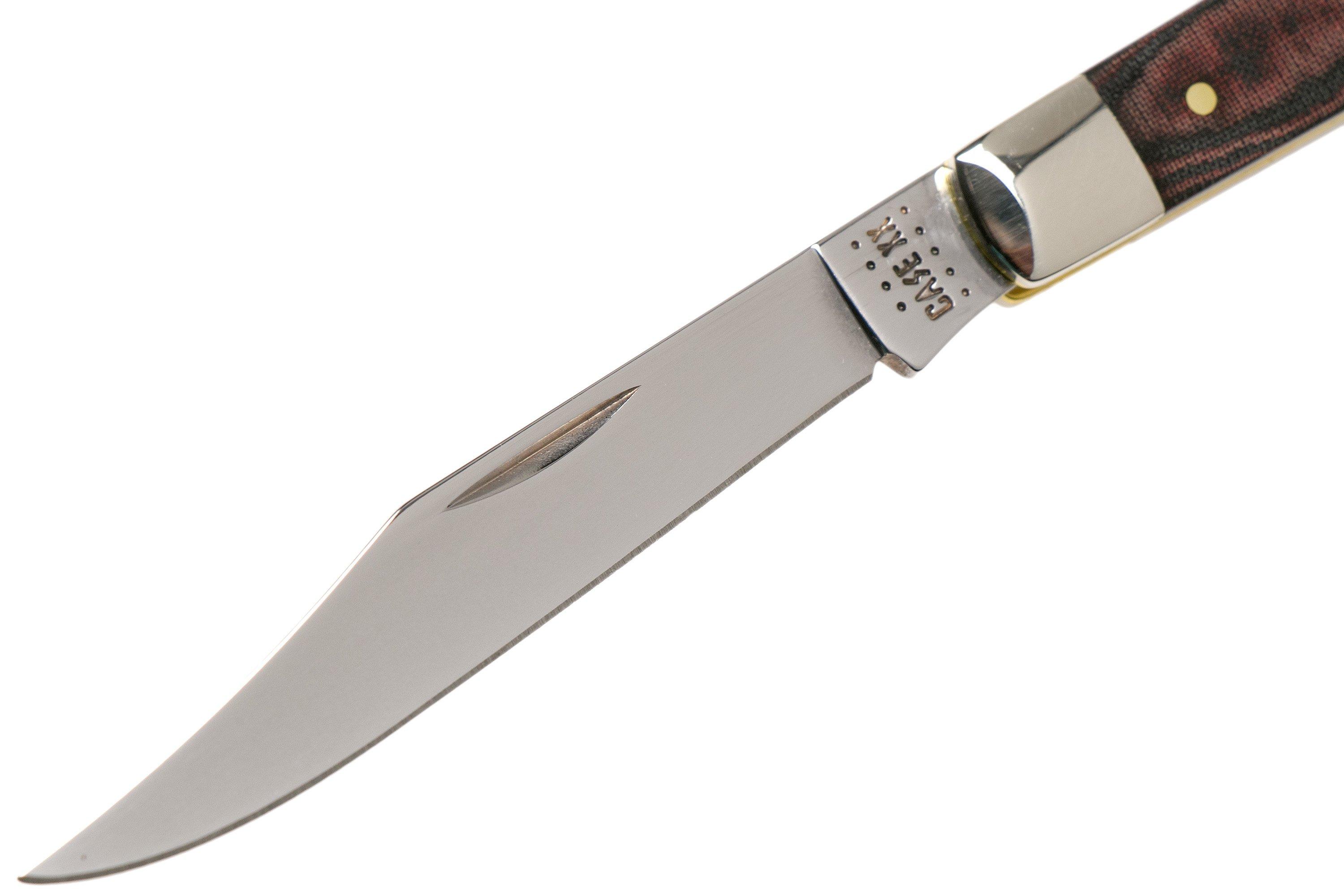 Case Slimline Trapper Smooth Black Red Micarta, 27857, 101048 SS pocket ...